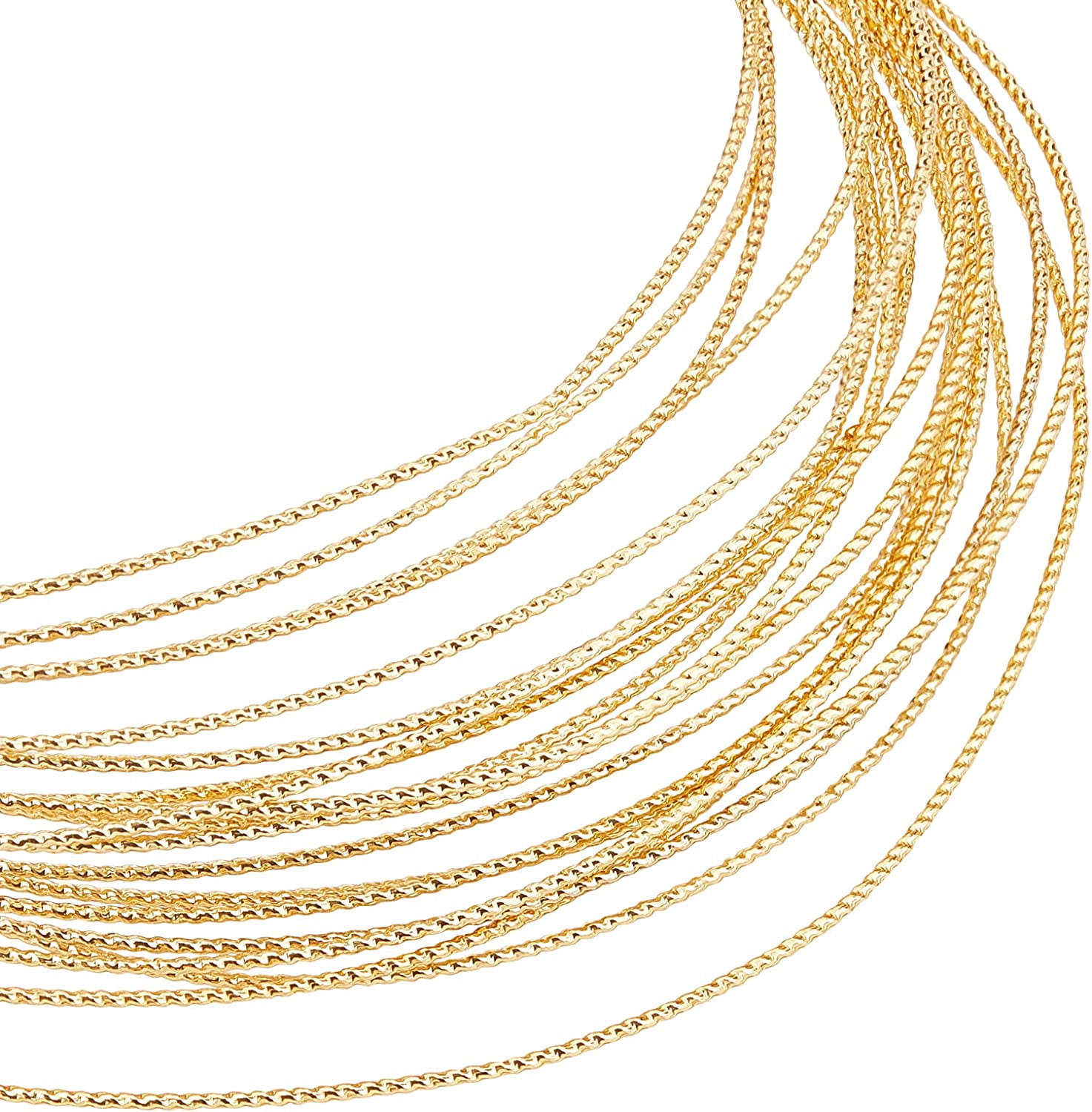 5m 16.4ft 20 Gauge 14K Real Gold Plated Engraved Twist Gold Wire ...