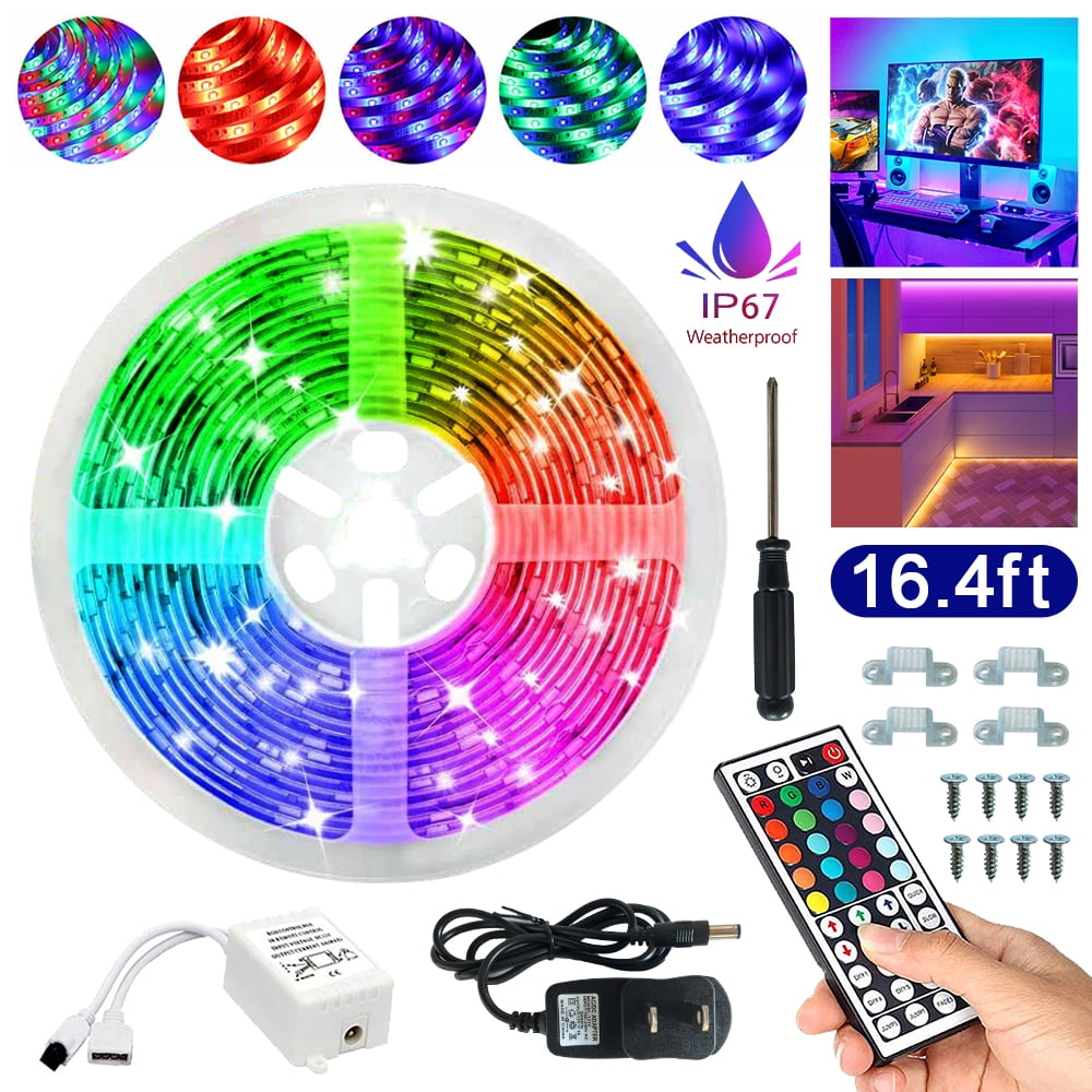 16.4ft LED Strip Light, DIY 20 Color Changing Tape Lights with 2835 RGB ...
