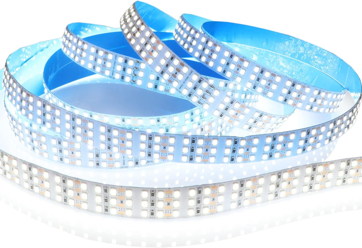 16.4ft SMD 2835 LED Strip Lights - 12V Dimmable Daylight White Flexible ...