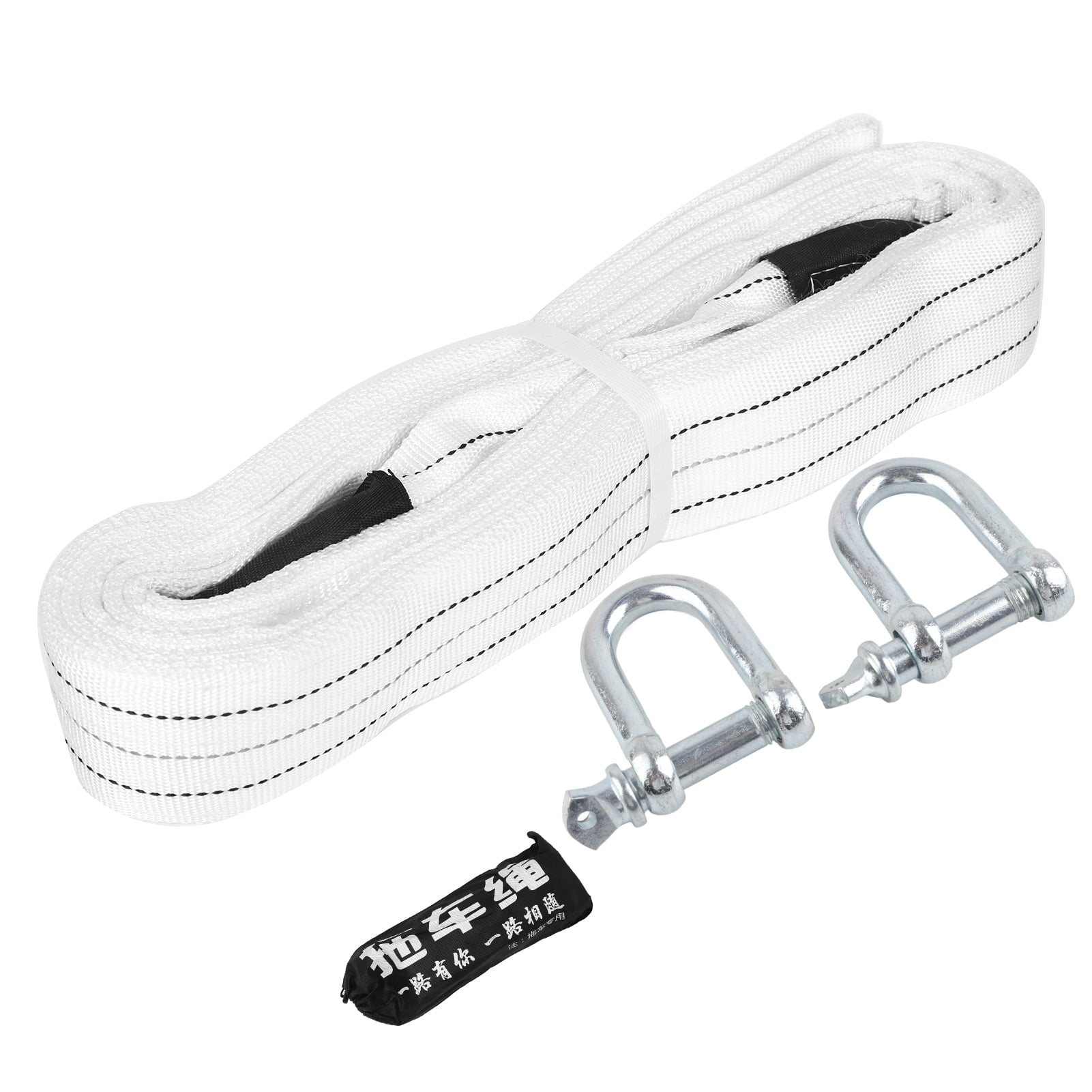 16.4ft Tow Cable 18 Tons Heavy Duty Car Towing Strap with Steel U ...