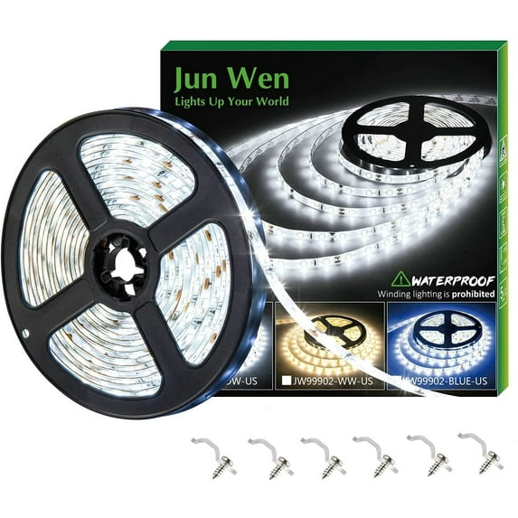 16.4ft White Led Strip Lights, 12V Waterproof Led Strip Lights Flexible ...