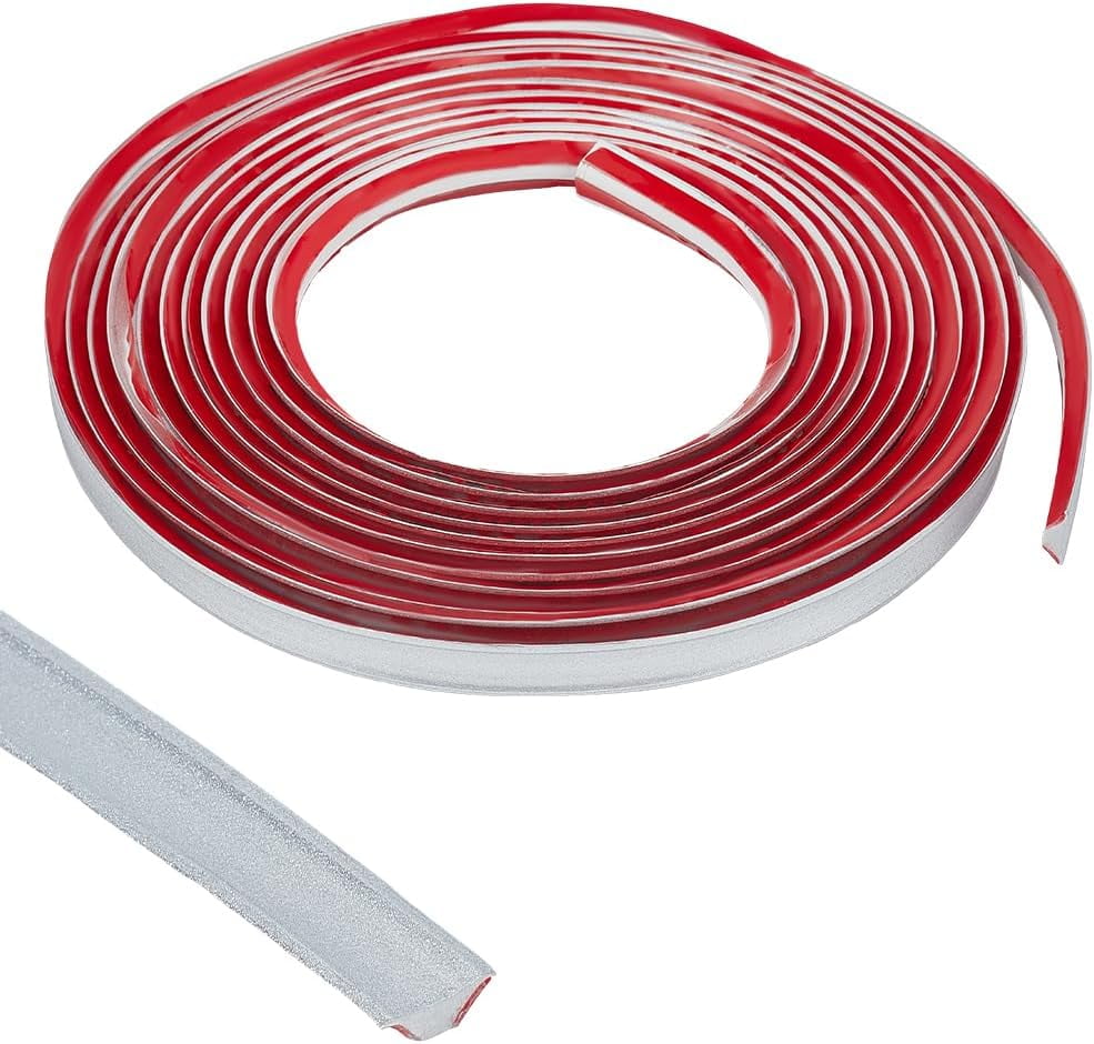 16.4ft x 0.47inch Silver Self Adhesive Flexible Decorative Strip Peel ...