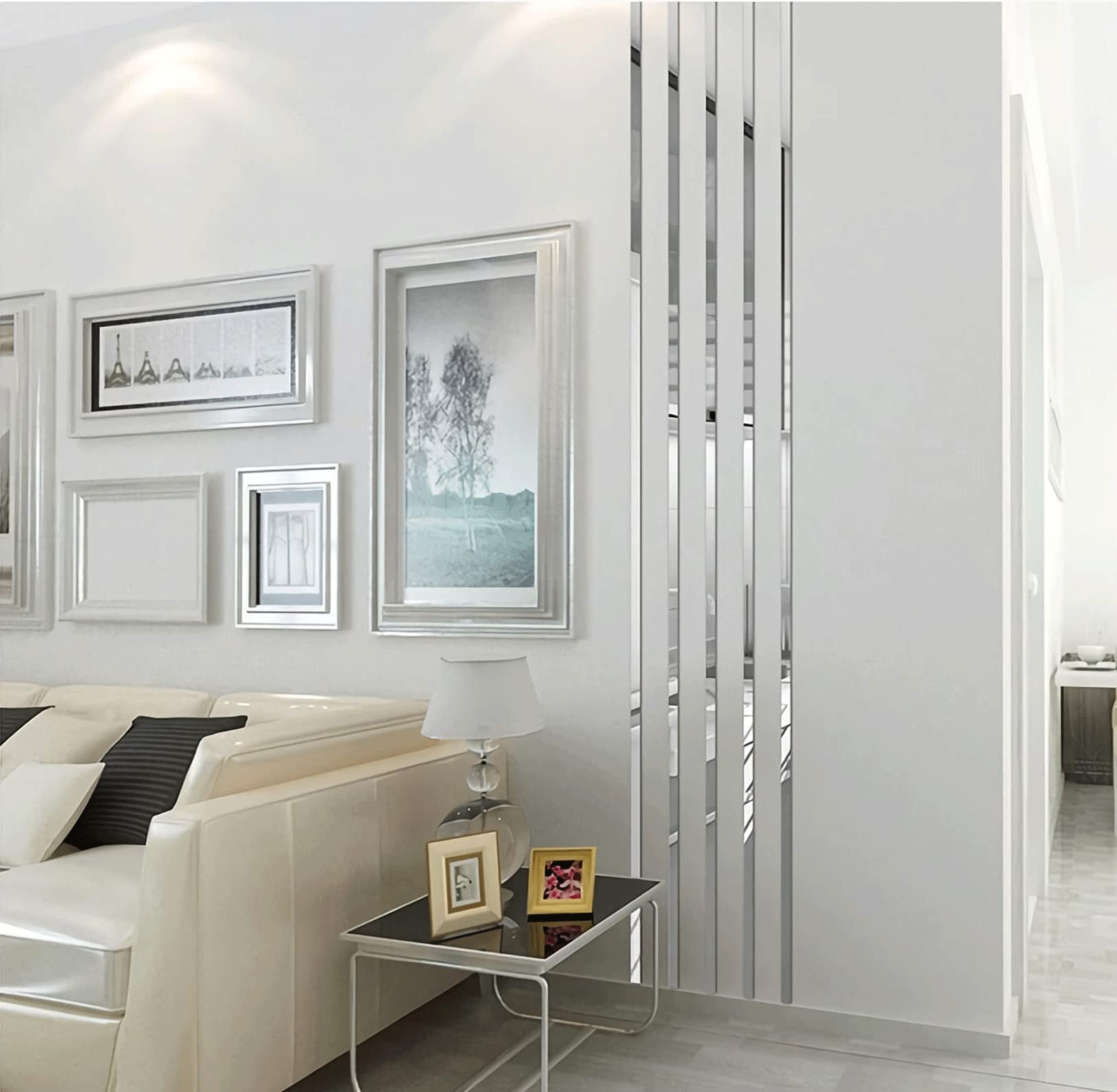 16.4ft x 0.8in Self-Adhesive Flexible Molding Trim, Vibrant Mirror Like ...