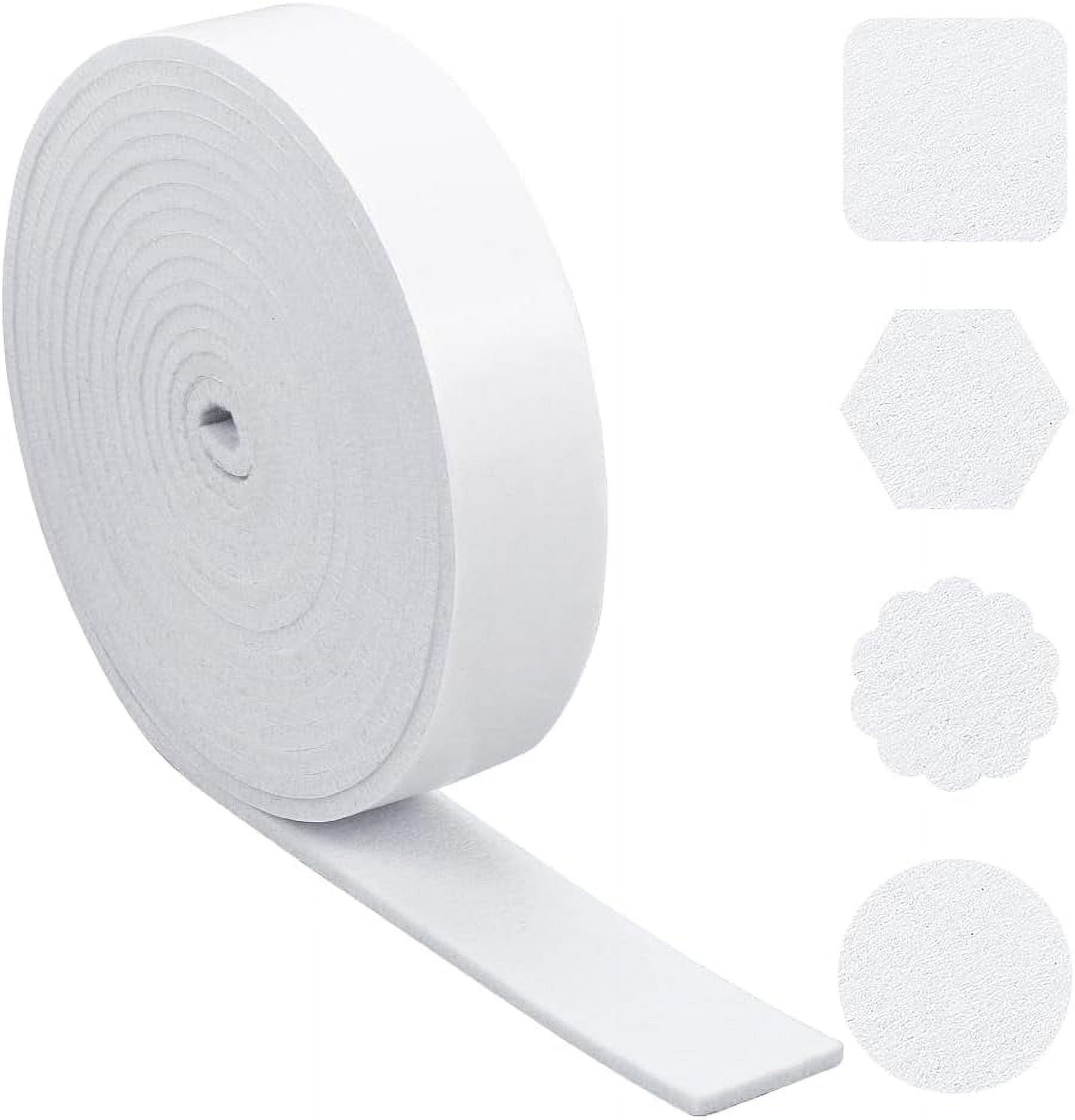 16.4ft x 1.6Inch Self Adhesive Felt Tape White Adhesive Felt Strip ...