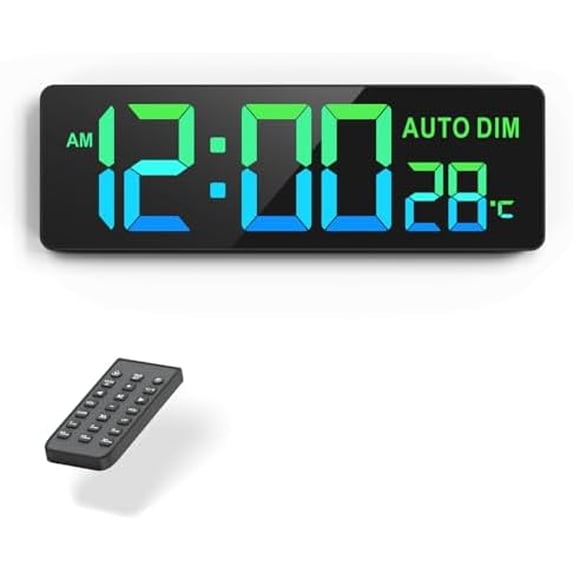 16.5" Large Digital Wall Timer Clock with Countdown Timer, Auto Dimmer ...