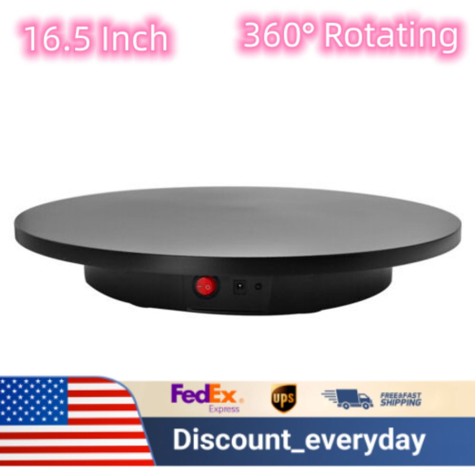 16.5" Electric Motorized Rotating Turntable Display Stand +Remote ...