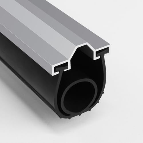 16.5 Feet Convex Shape Garage Door Seal Kits, Pre-drilled Heavy-Duty ...