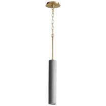 1 Light Pendant-Satin Nickel/Gray Finish -Traditional Installation ...
