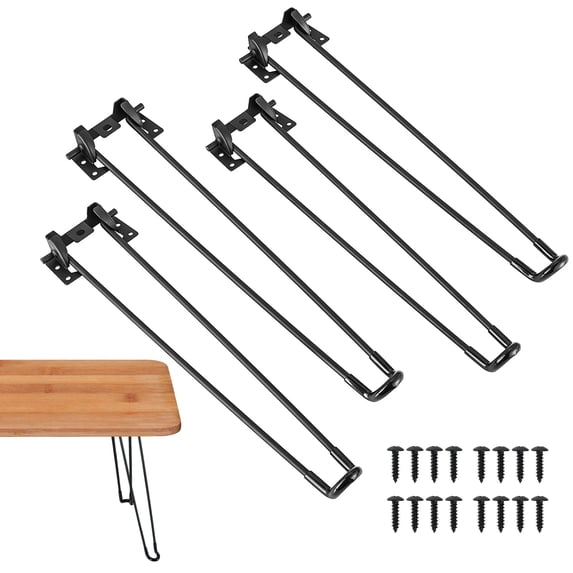 16.5 Inch Foldable Hairpin Table Legs Heavy Duty Metal Folding ...
