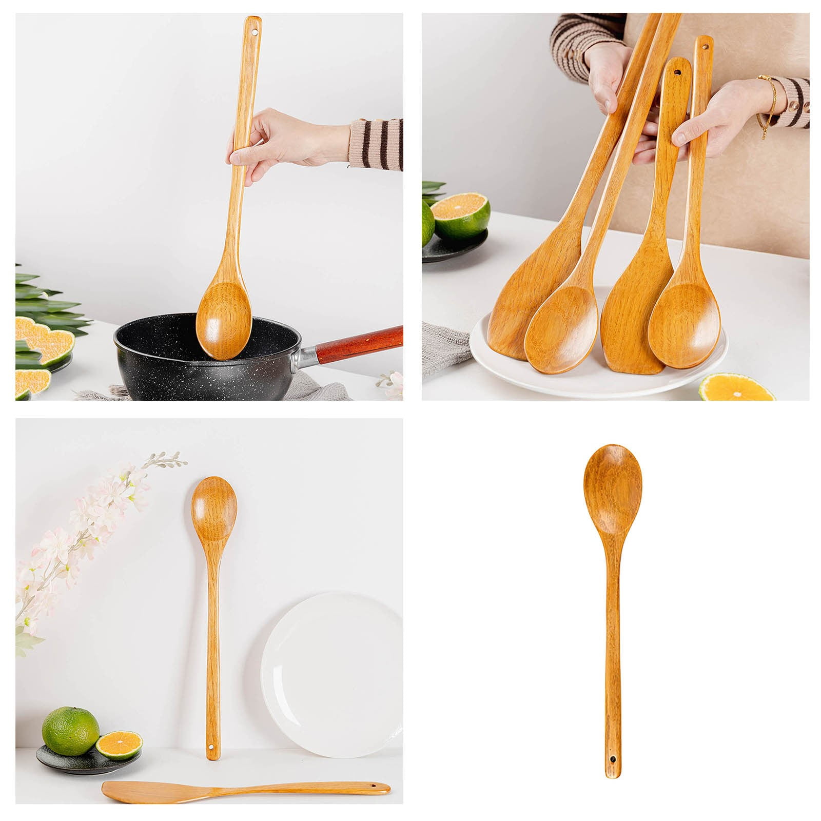 16.5 Inch Giant Wood Spoon Long Handled Wooden Spoon For Cooking And ...