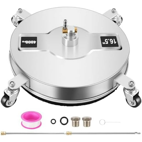 16.5" Pressure Washer Surface Cleaner, 4000PSI, 4GPM with Extension ...