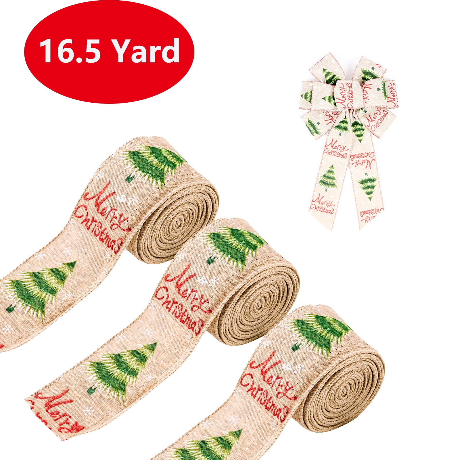 16.5 Yards Christmas Wired Edge Ribbons Gingerbread Man Gingerbread ...