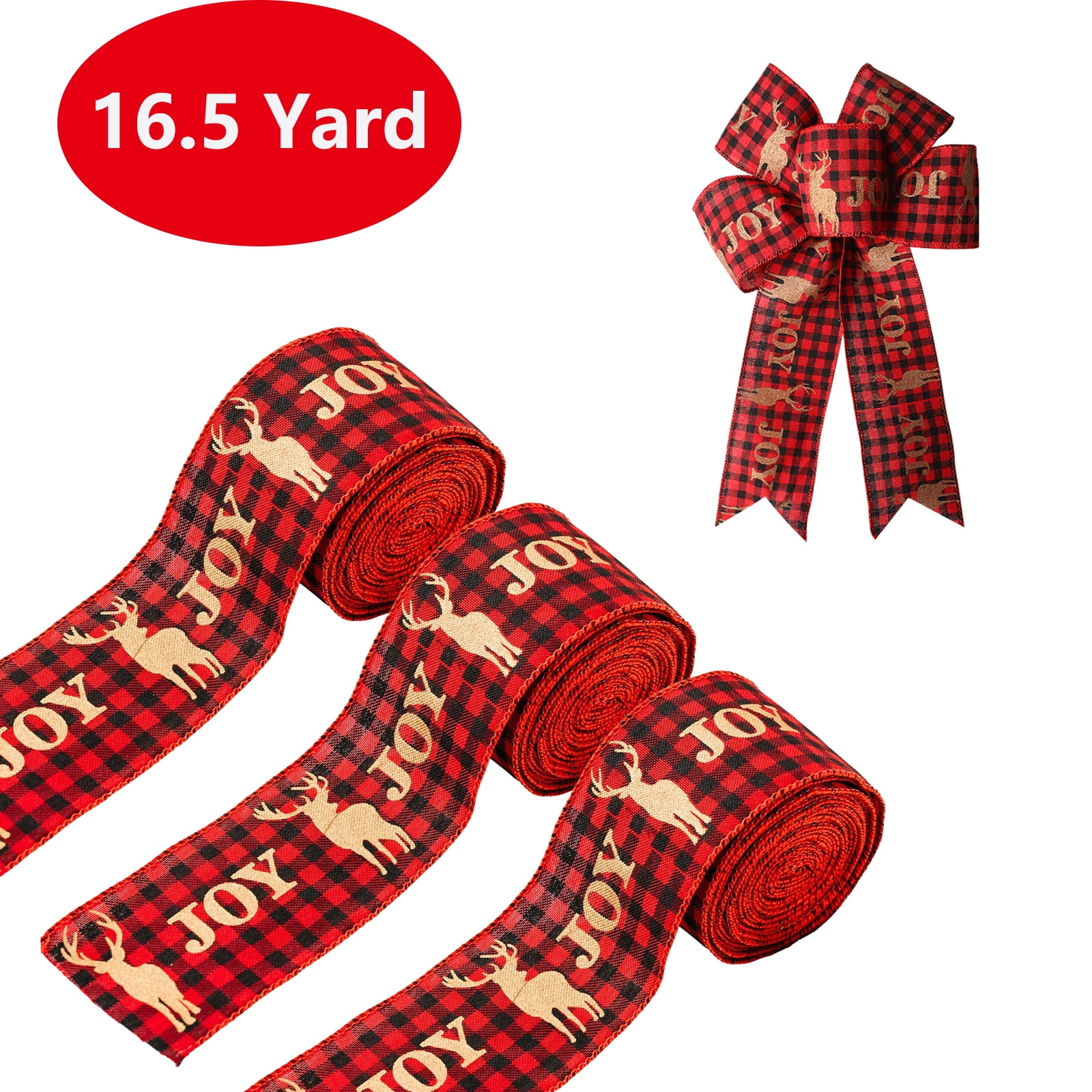 16.5 Yards Christmas Wired Edge Ribbons Gingerbread Man Gingerbread ...