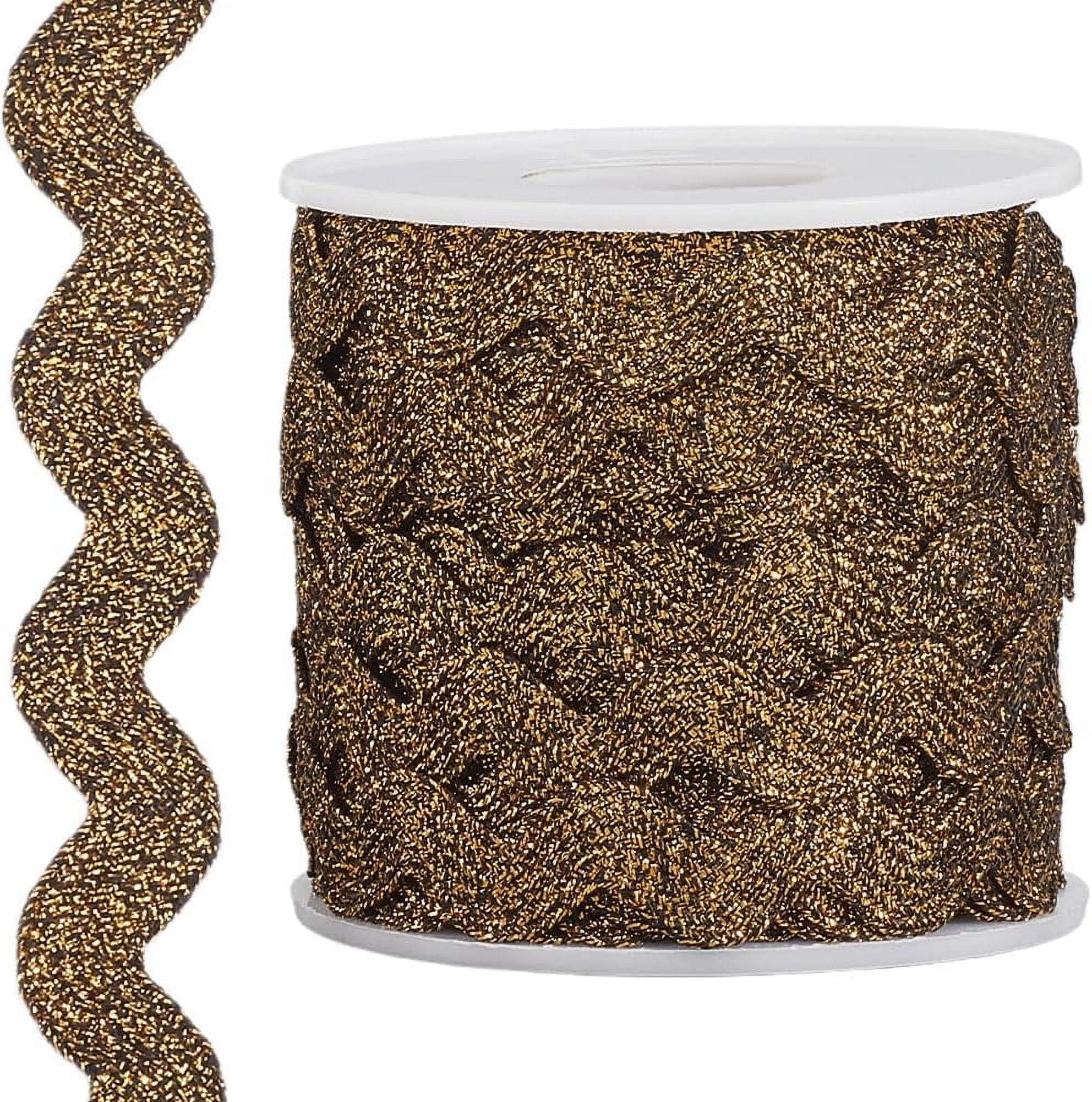 16.5 Yards Metallic Gold Rick Rack 0.6 Inch RIC Rac Trim Glitter Zig ...