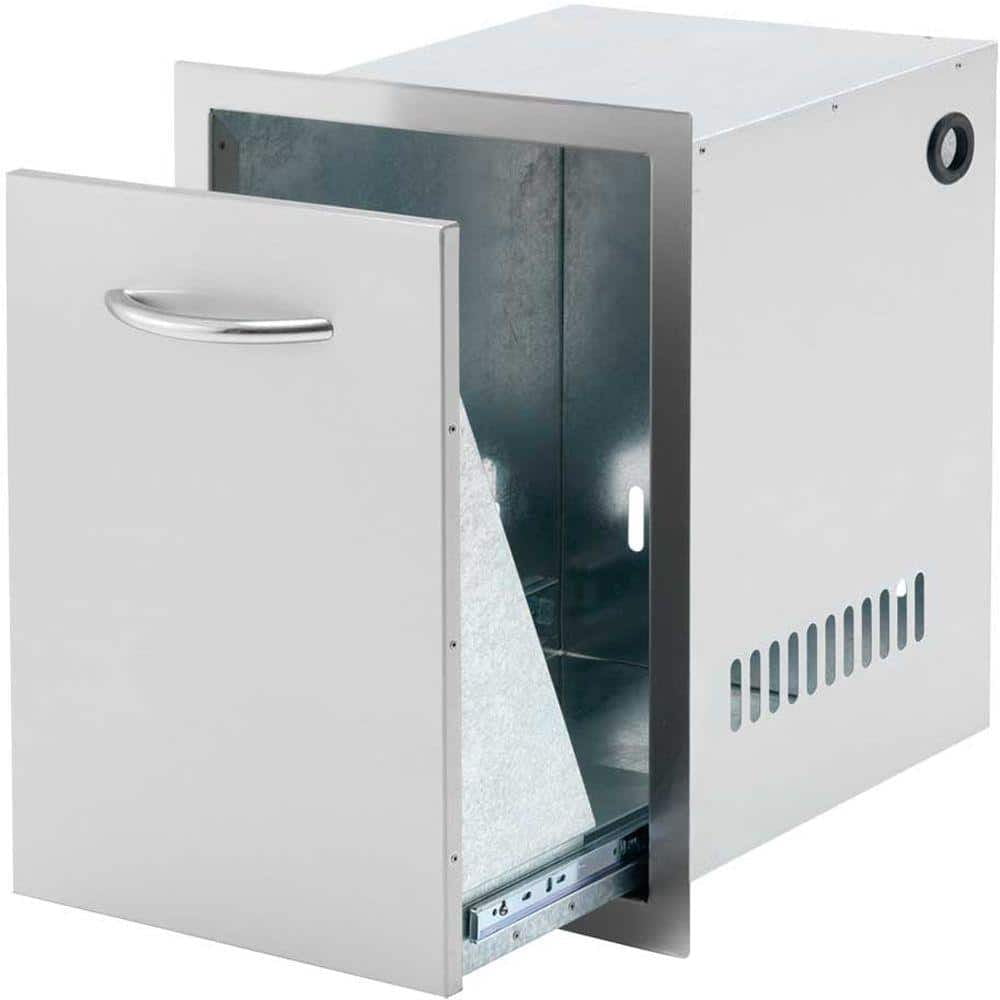16.5 in. Wide Outdoor Kitchen Slide-Out Stainless Steel Propane Tank ...