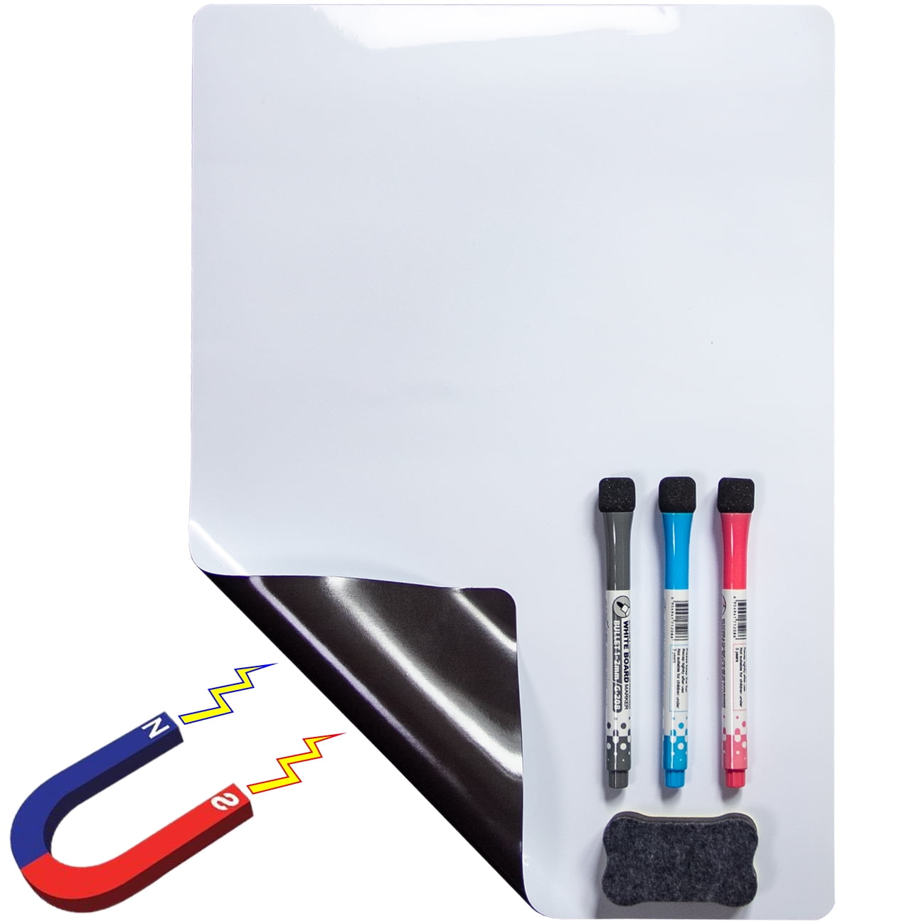 MILEKE 16.5"x11.7" Fridge Magnetic Whiteboard, Erasable To-Do List ...