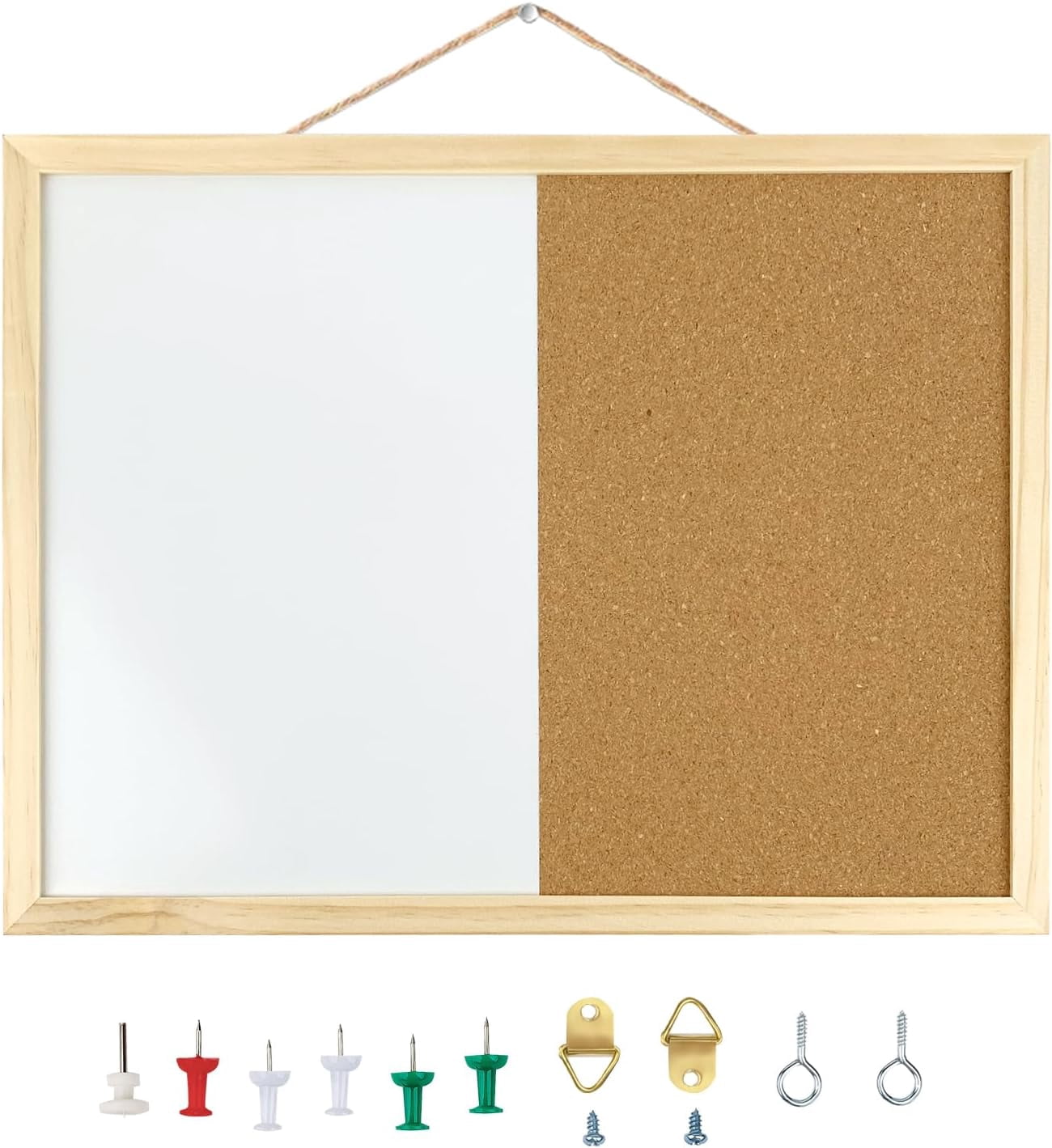 16.5 x12.6 Inches Dry Erase Cork Bulletin Combination Board, Notice ...