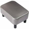 16.54" Small Footstool, PU Faux Leather Step Stool, with Padded Seat ...