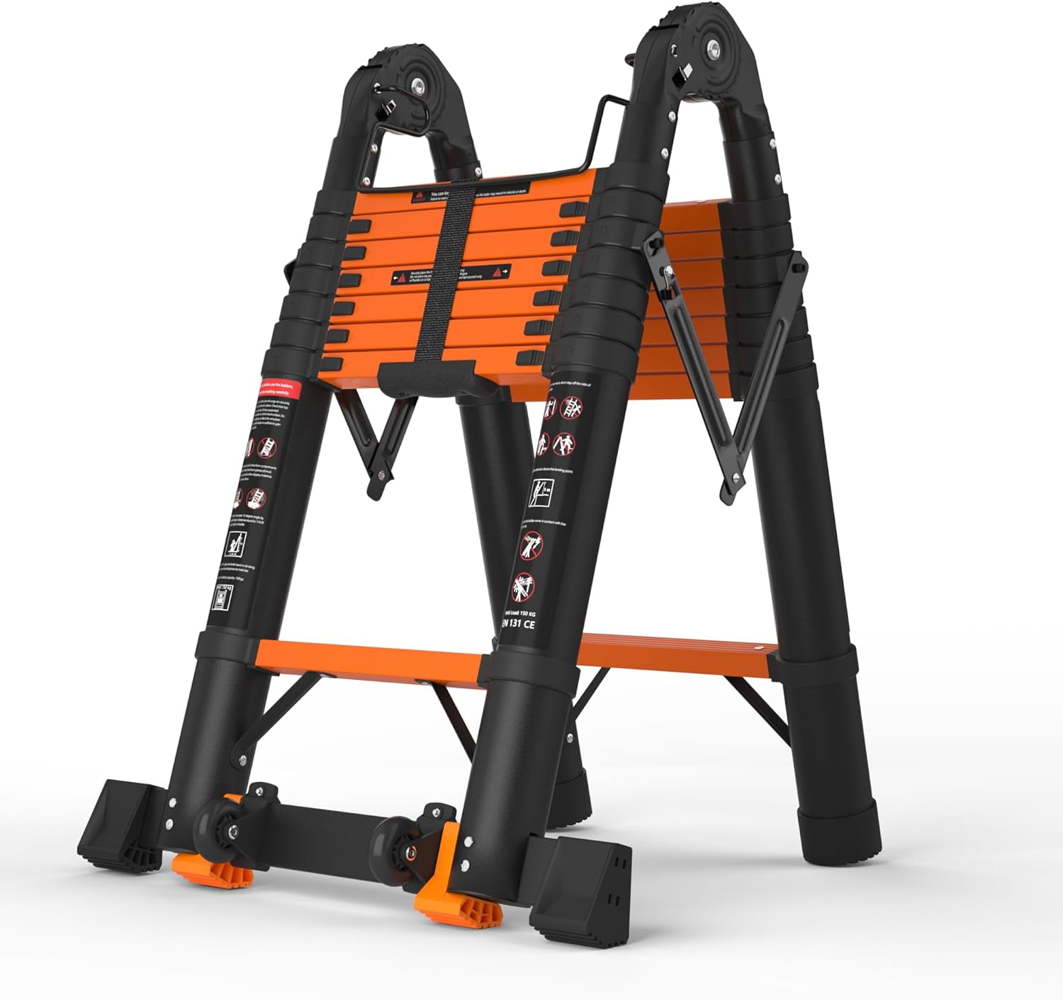 16.5FT Telescoping Ladder, Portable Extension Folding Ladder, Multi ...