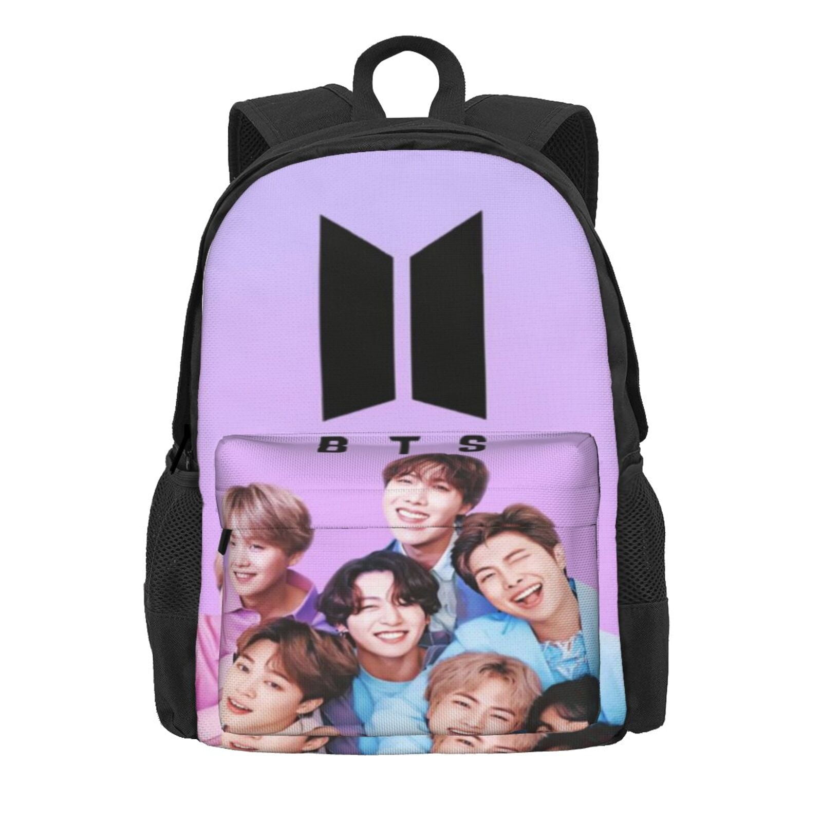 16.5In BTS Lightweight Casual Backpack Knapsack Durable Travel Sports ...