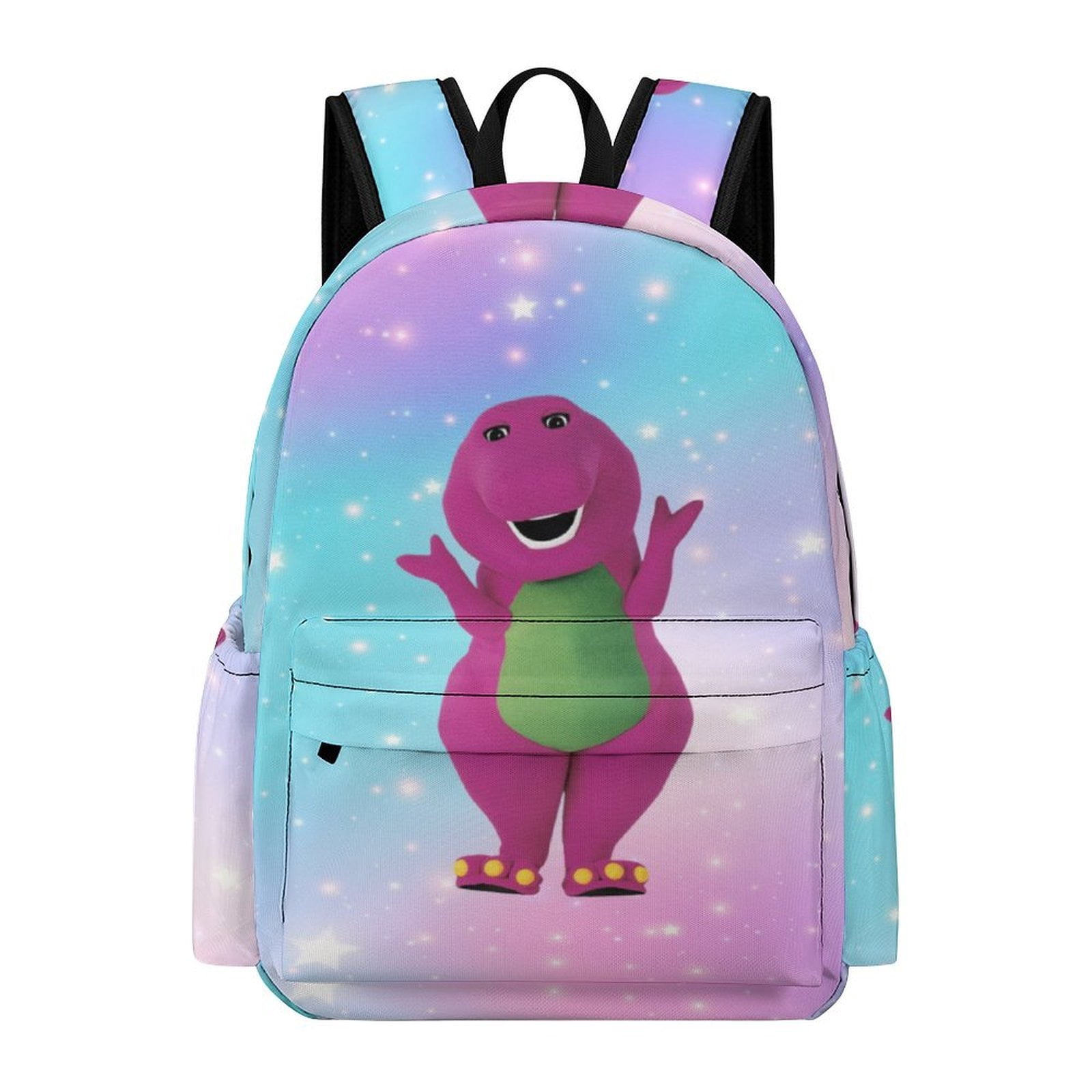 16.5In Barney Dinosaur Friends Backpack Front Pocket Cute Knapsack ...