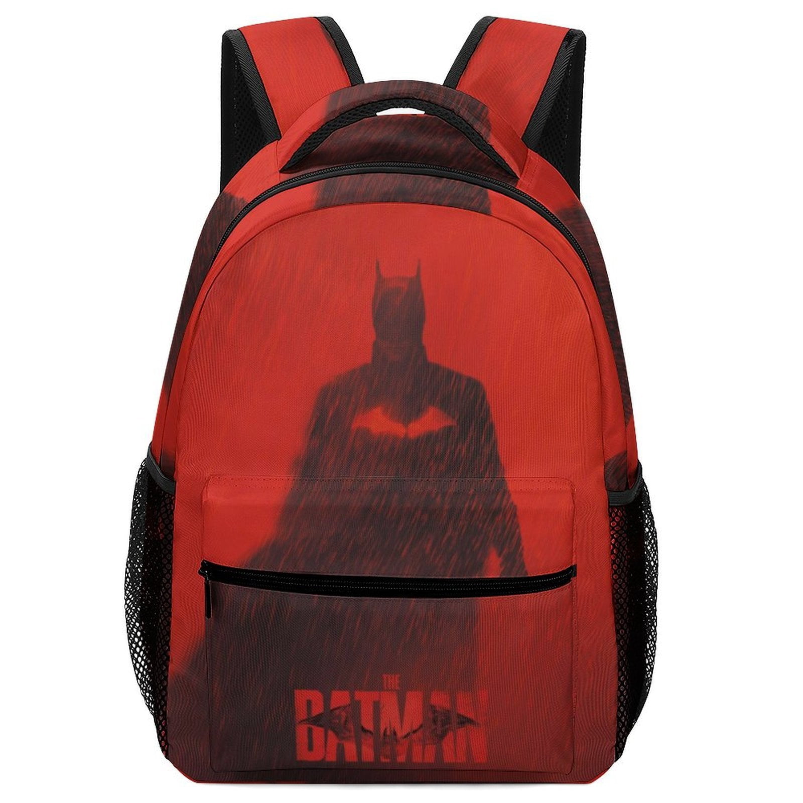 16.5In Bat-,Menn Backpack with Front Pocket Cartoon Backpacks Travel ...