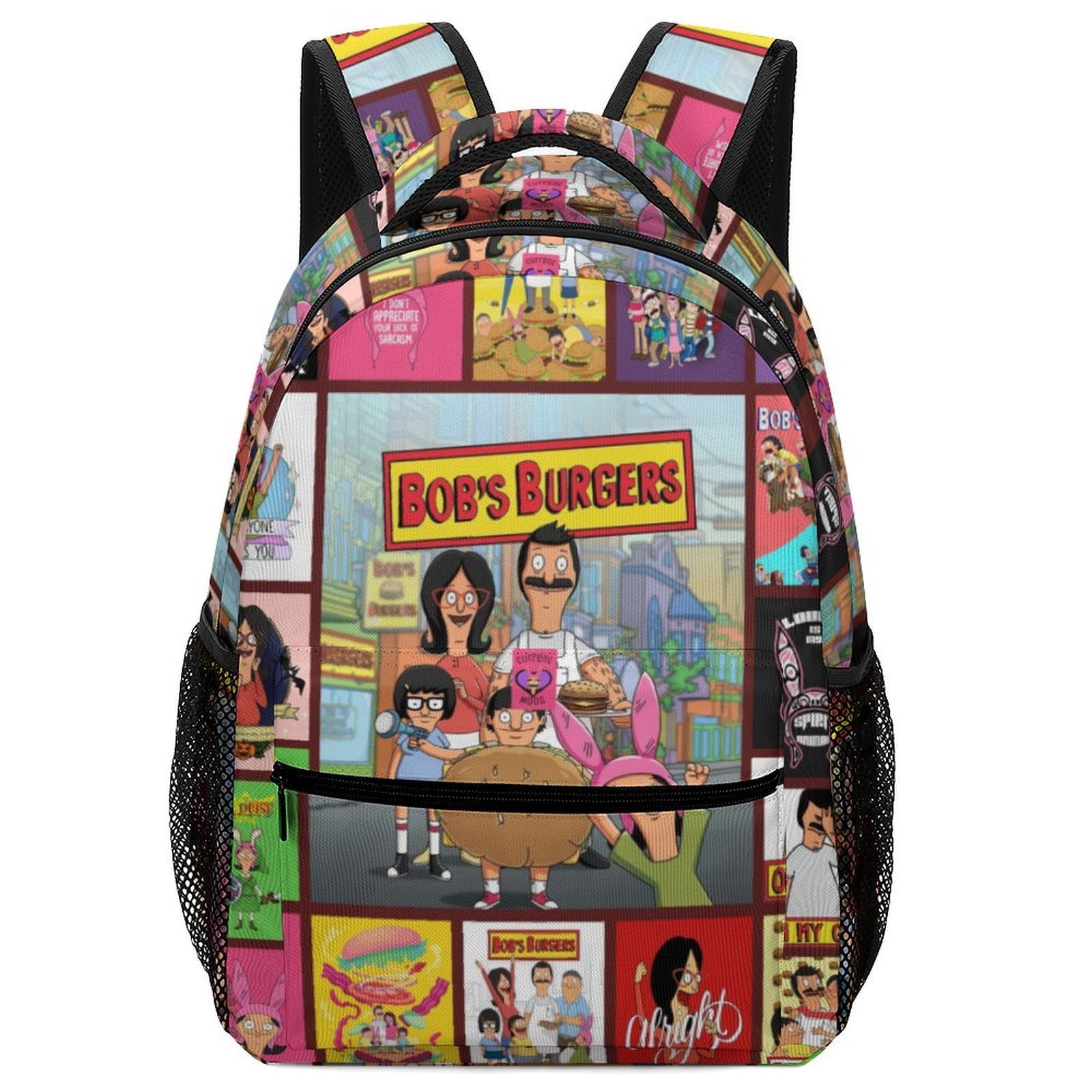 16.5In Bob's Bur-Ger Backpack with Front Pocket Travel Backpack ...
