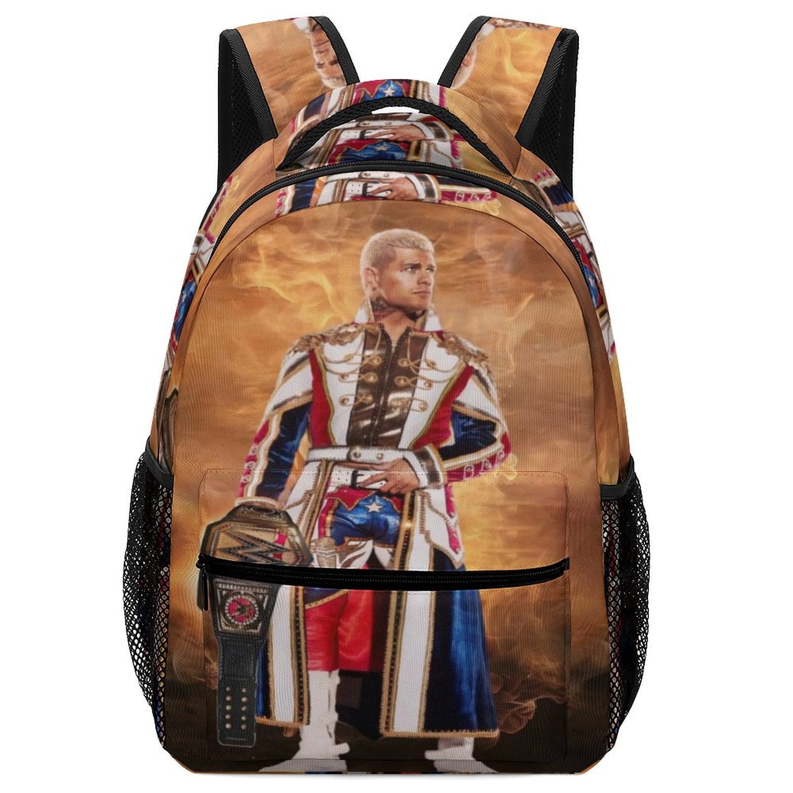 16.5In Co-dy Wrestler Rh0d Backpack with Front Pocket Cartoon Backpacks ...