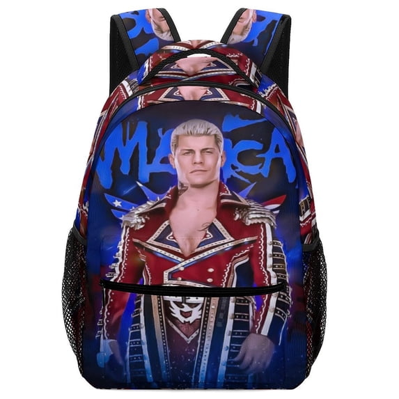 16.5In Co-dy Wrestler Rh0d Backpack with Front Pocket Cartoon Backpacks ...