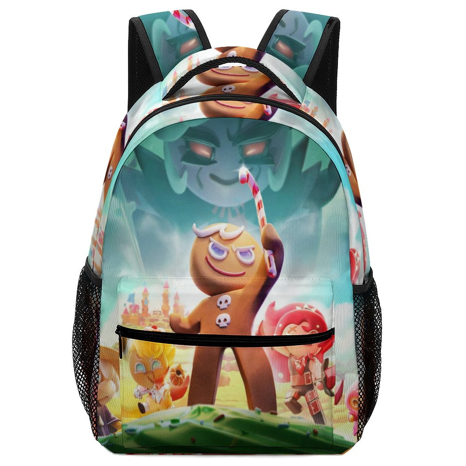 16.5In Cookie Run Kingdom Backpack with Front Pocket Cartoon Backpacks ...