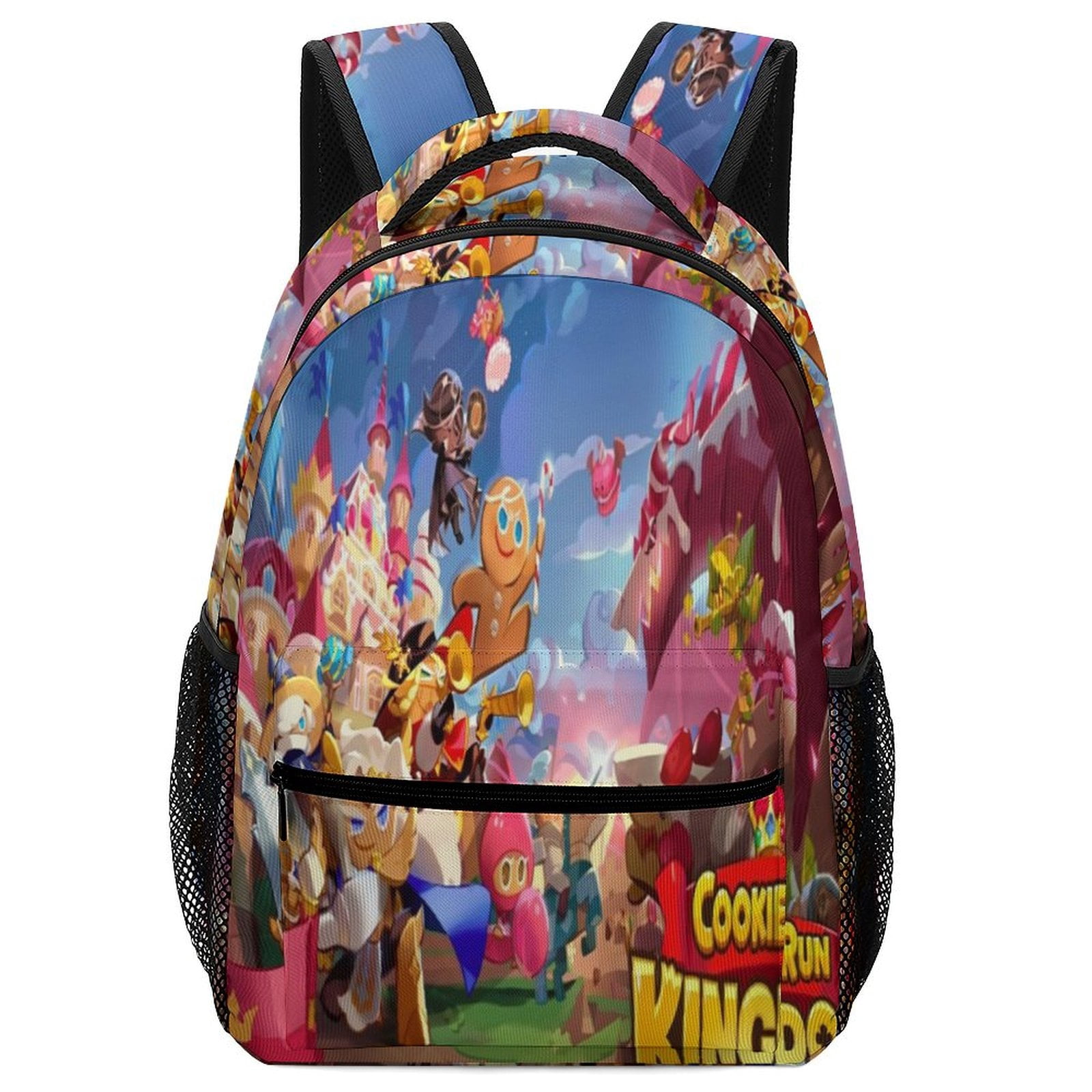 16.5In Cookie Run Kingdom Backpack with Front Pocket Cartoon Backpacks ...
