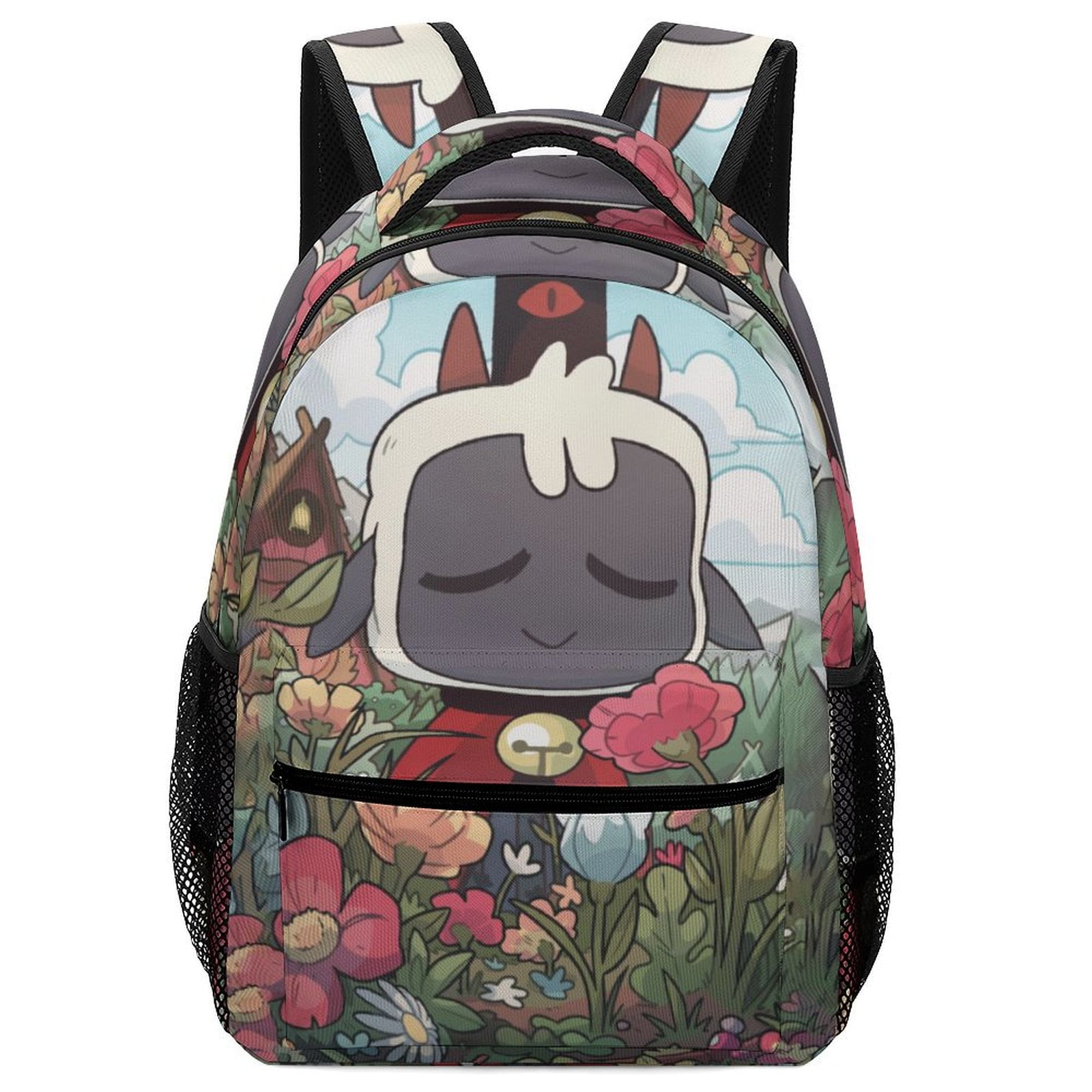 16.5In Cult of The Lamb Backpack with Front Pocket Cartoon Backpacks ...
