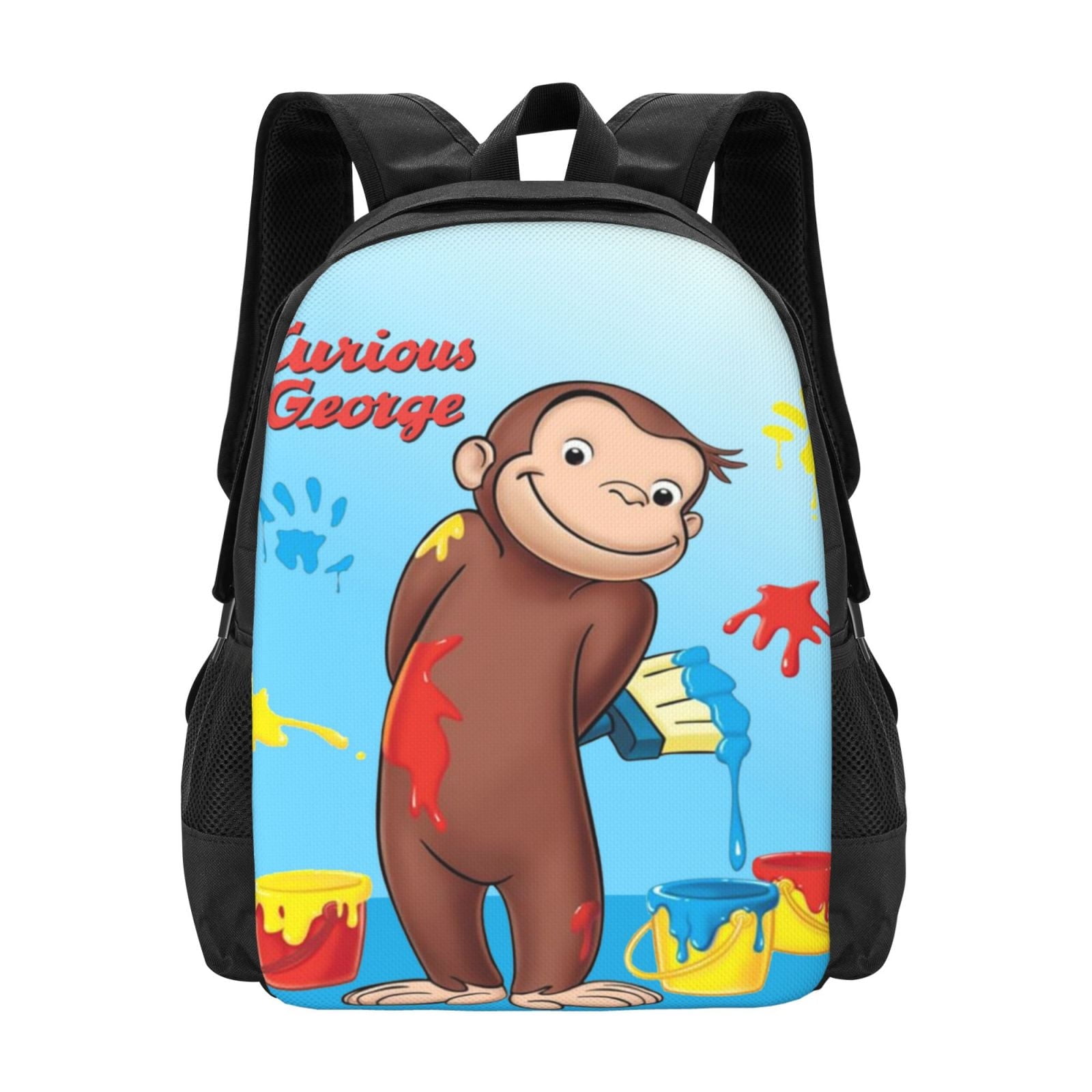 16.5In Curi-ous Geor-ge Backpack Bookbag Travel Laptop Bag Daypack for ...