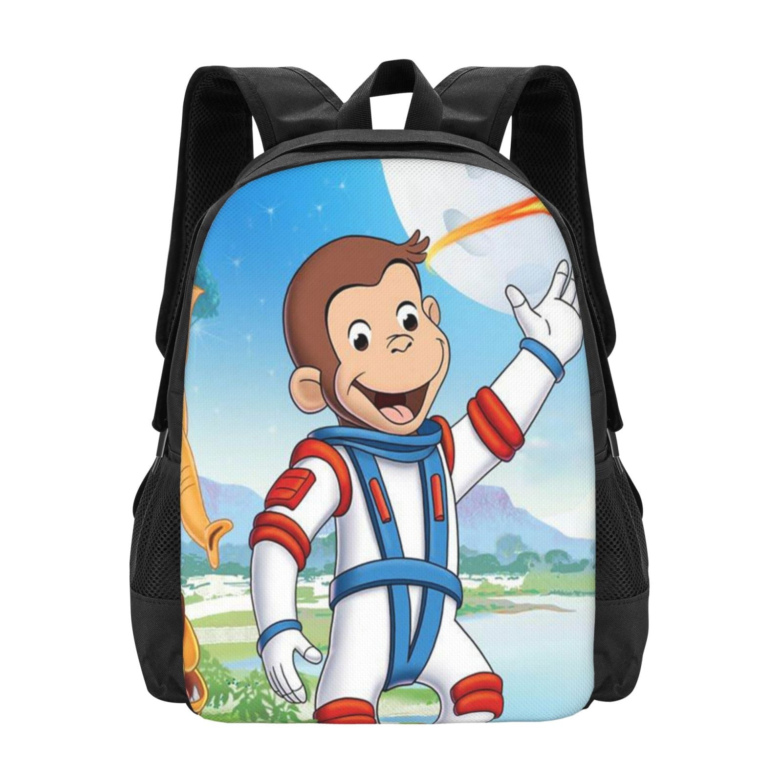 16.5In Curi-ous Geor-ge Backpack Bookbag Travel Laptop Bag Daypack for ...