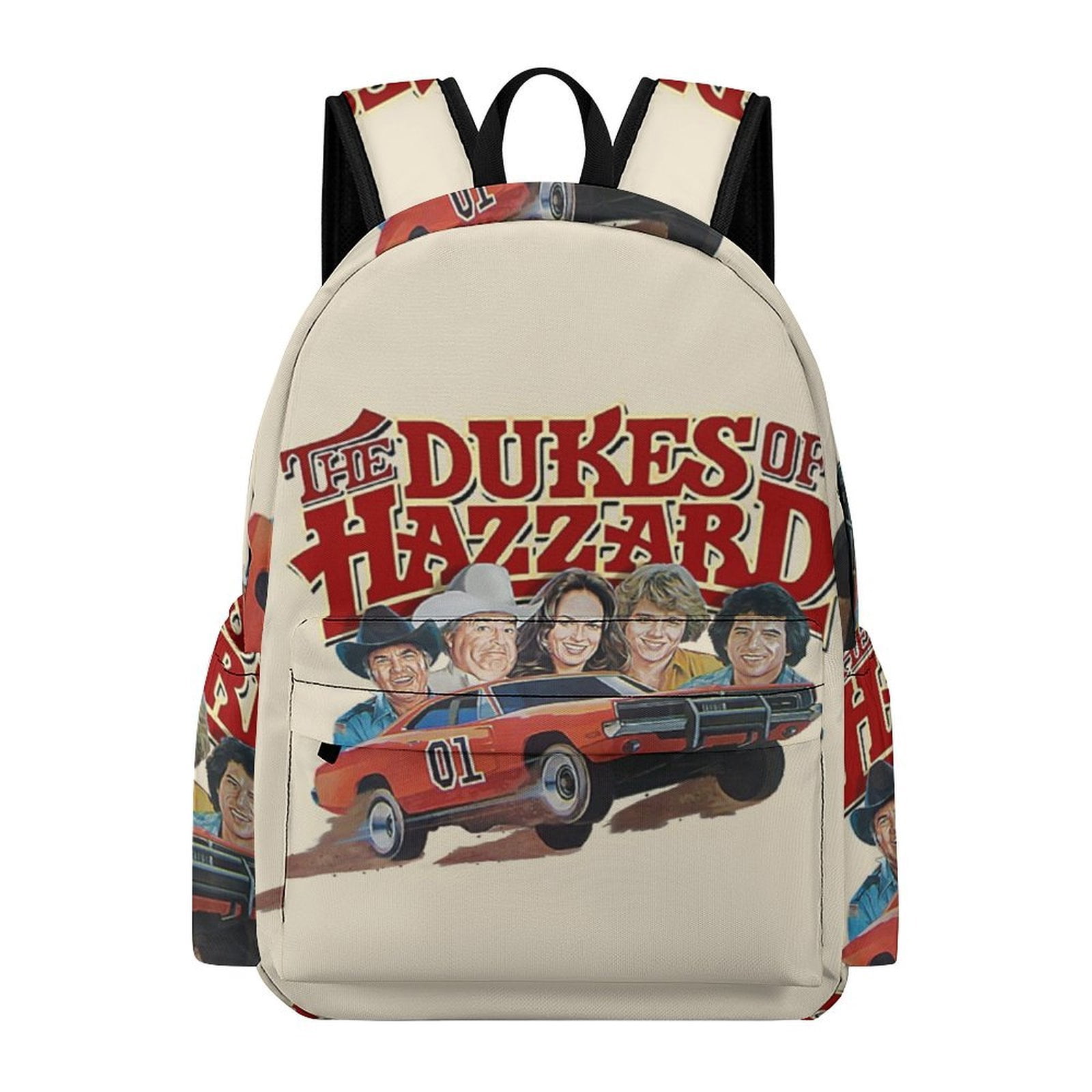 16.5In Dukes Orange Car Haz-zard Backpack Front Pocket Cute Knapsack ...
