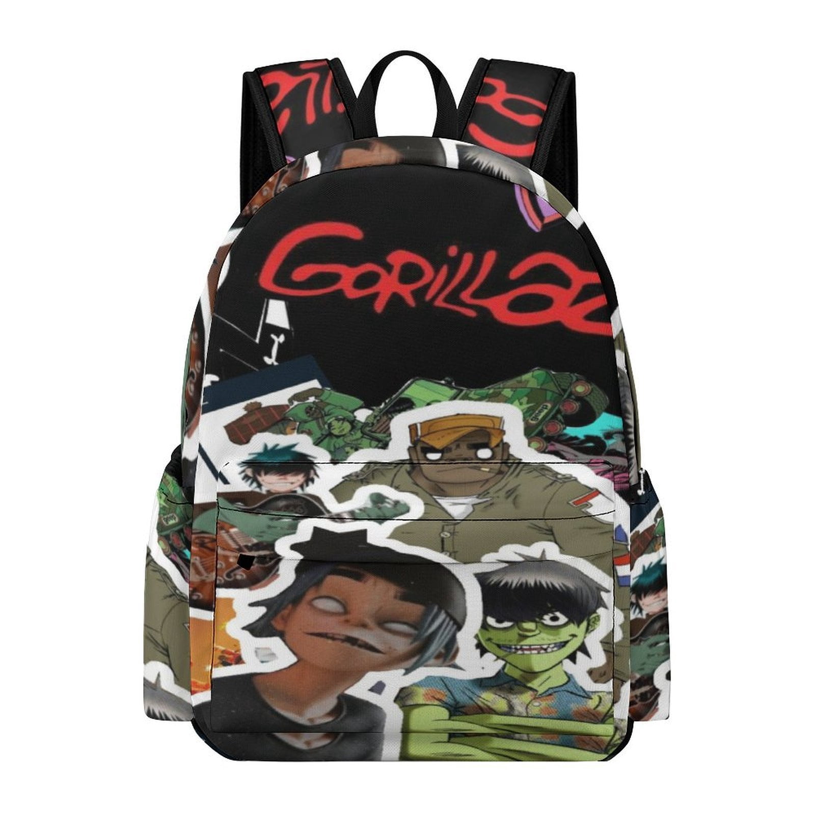 16.5In Gorill-,A2 Backpack Front Pocket Cute Knapsack Cartoon Daypack ...