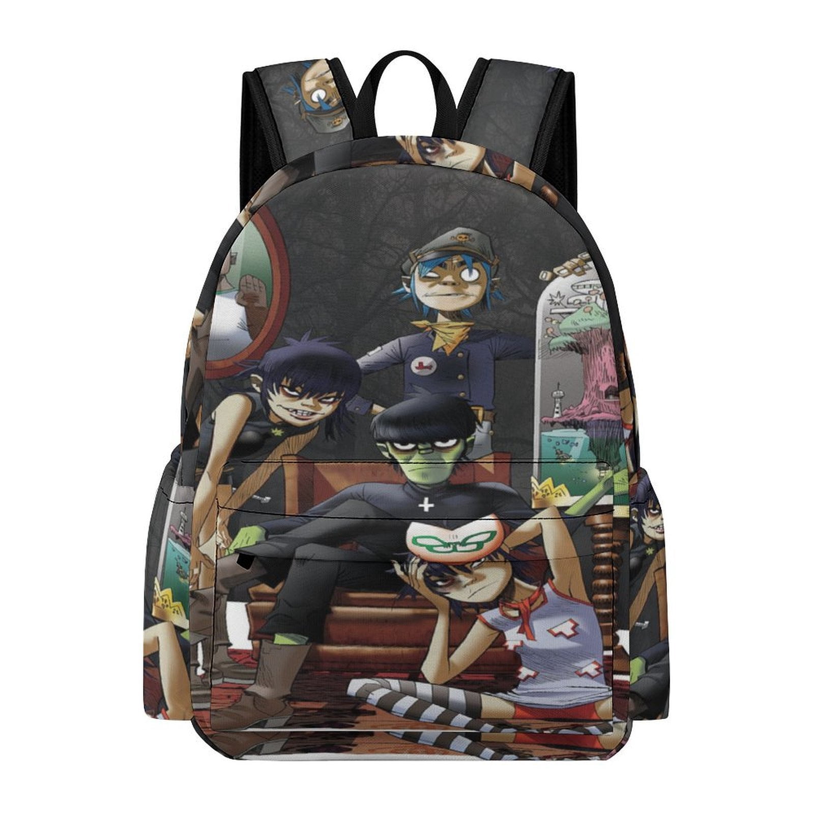 16.5In Gorill-,A2 Backpack Front Pocket Cute Knapsack Cartoon Daypack ...