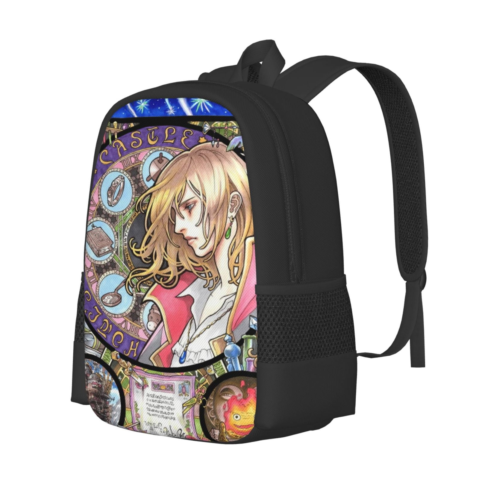 16.5In Howls Moving Castle Fire Backpack Large Capacity Multifunction ...