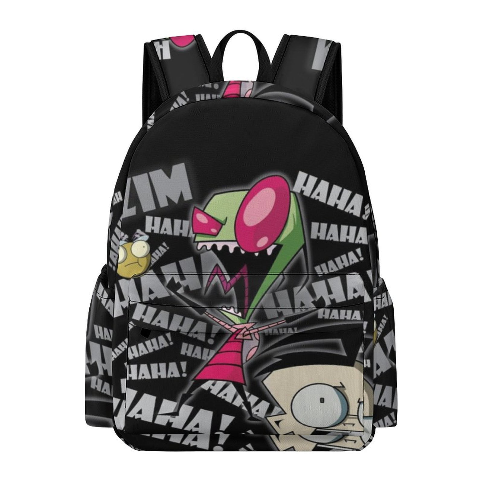 16.5In Inva-der Monster Z1m Gir Backpack Front Pocket Cute Knapsack ...