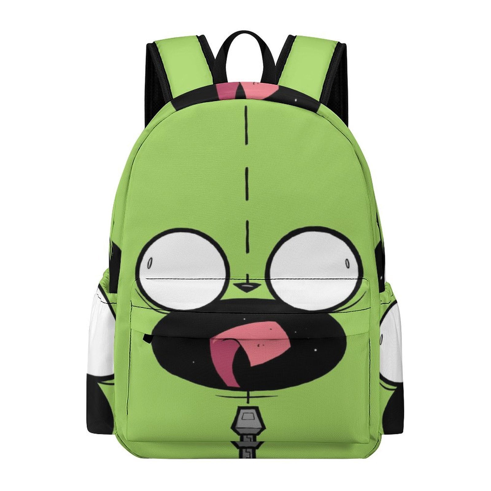 16.5In Inva-der Monster Z1m Gir Backpack Front Pocket Cute Knapsack ...
