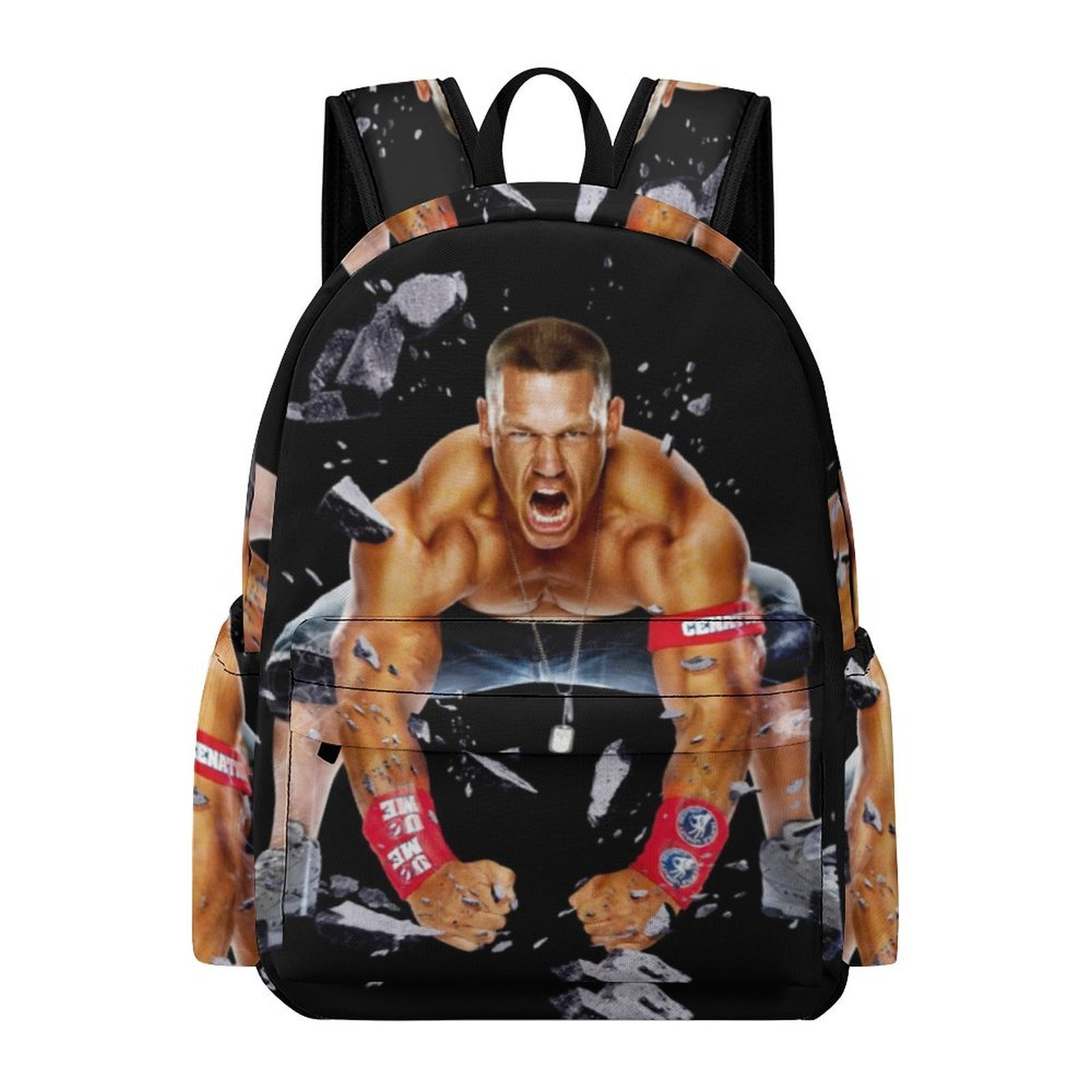 16.5In John Wrestler Cena Backpack Front Pocket Cute Knapsack Cartoon ...