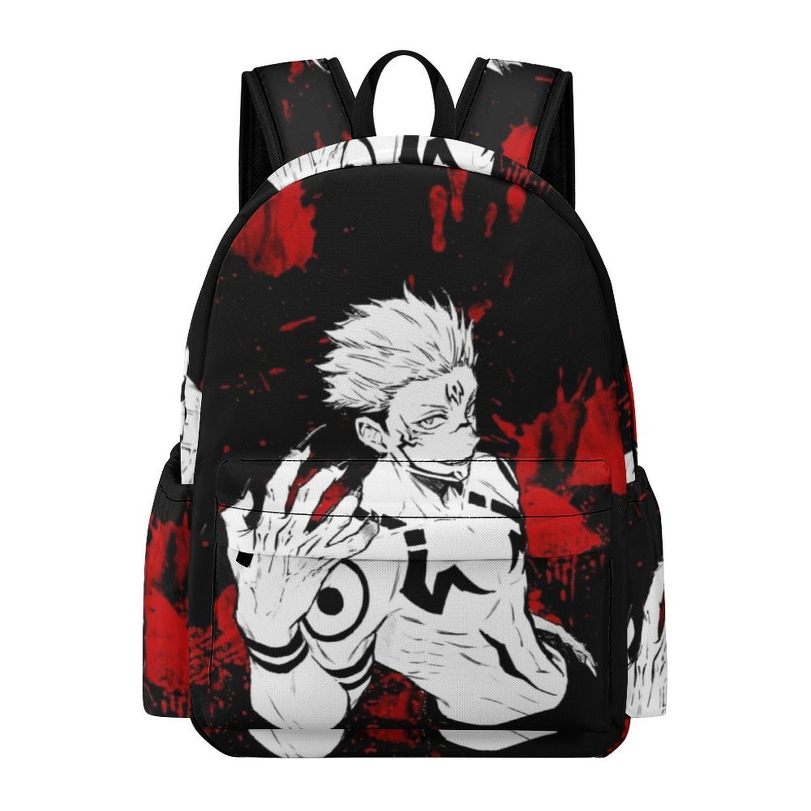 16.5In Jujutsu Anime Kaisen Backpack Front Pocket Cute Knapsack Cartoon ...
