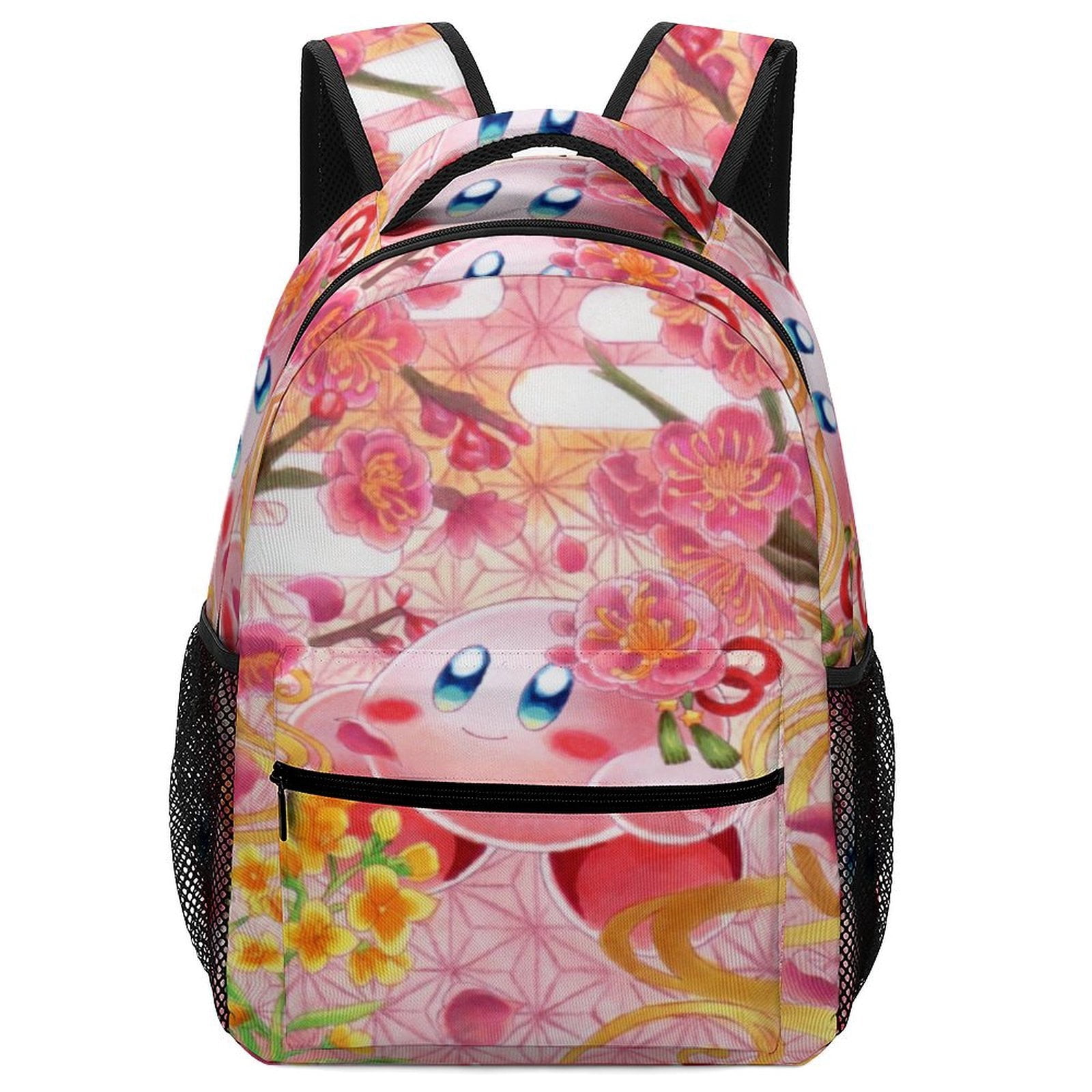 16.5In Kir-,by0 Backpack with Front Pocket Cartoon Backpacks Travel ...