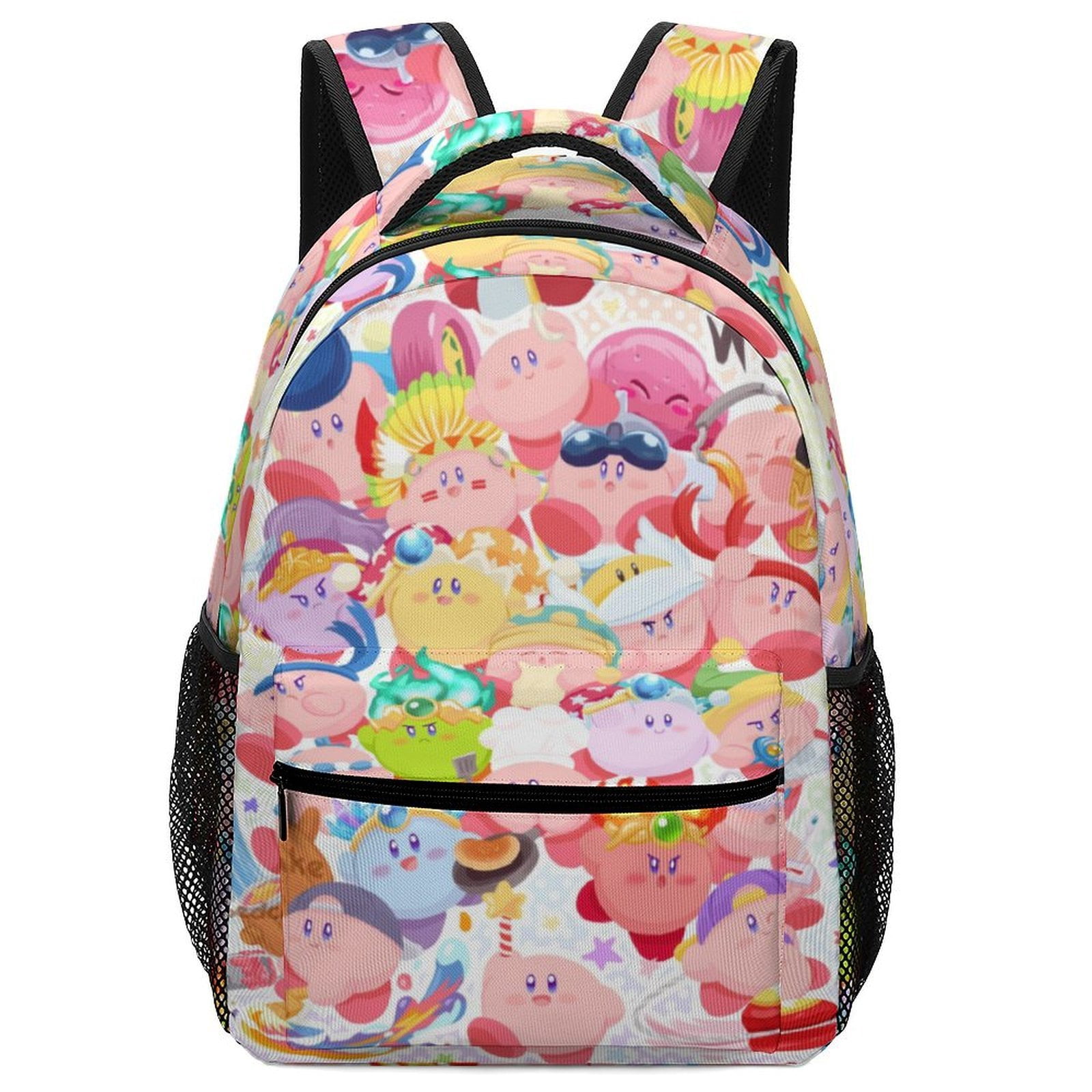 16.5In Kir-,by0 Backpack with Front Pocket Cartoon Backpacks Travel ...