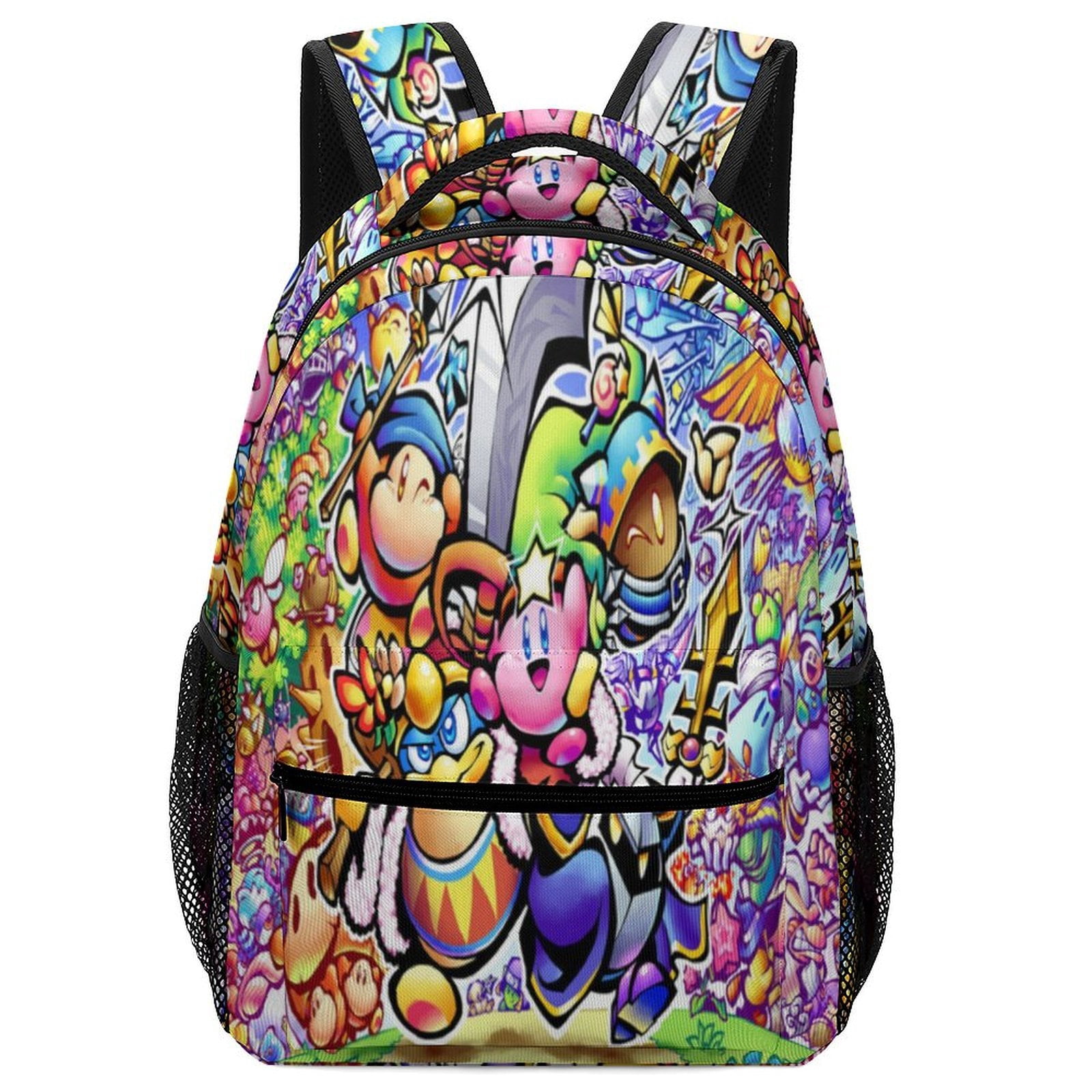16.5In Kir-,by0 Backpack with Front Pocket Cartoon Backpacks Travel ...