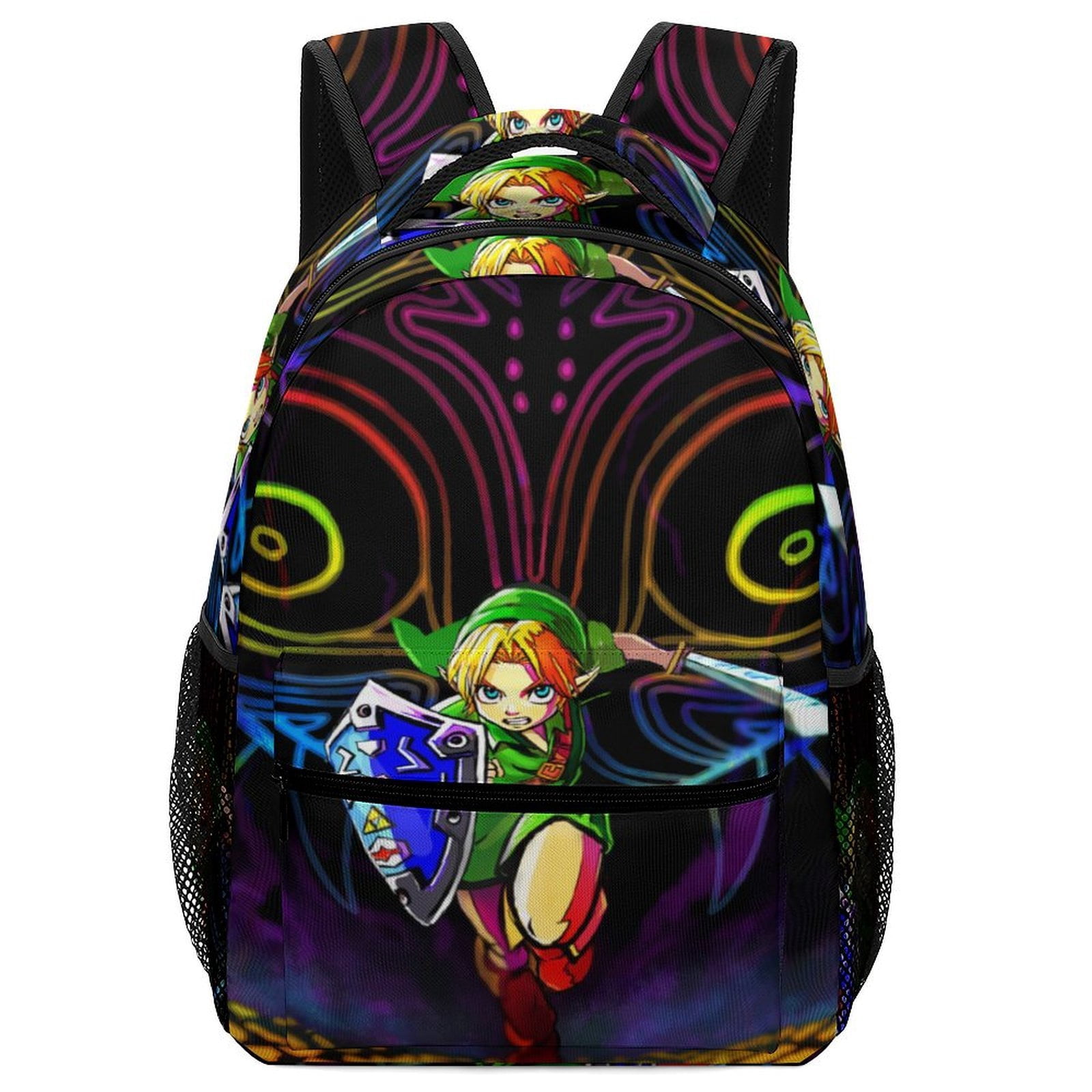 16.5In Le-Gend 0f Zel-,Da0 Backpack with Front Pocket Cartoon Backpacks ...