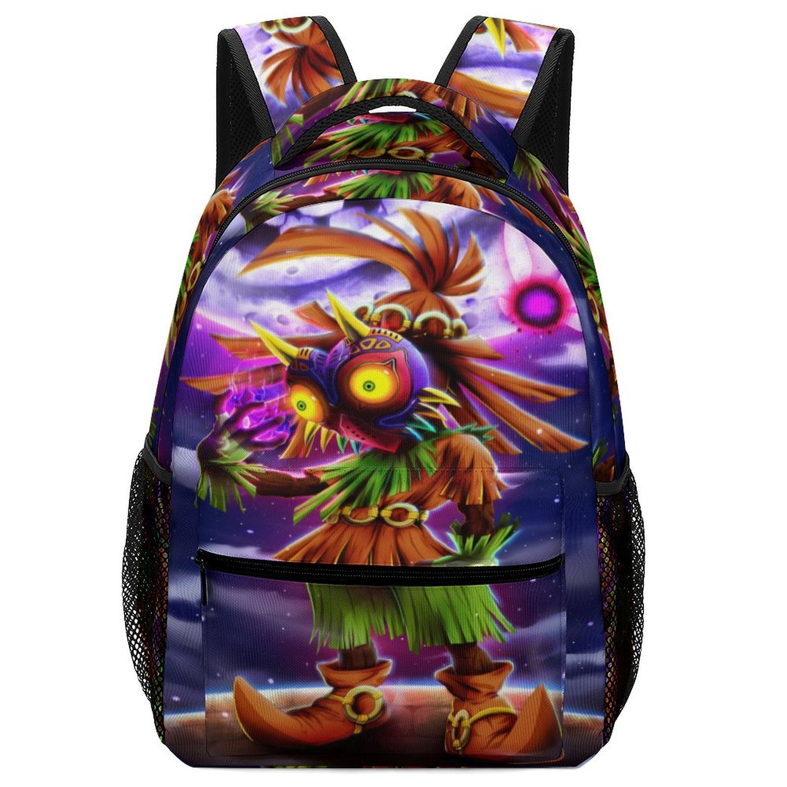 16.5In Le-Gend 0f Zel-,Da0 Backpack with Front Pocket Cartoon Backpacks ...