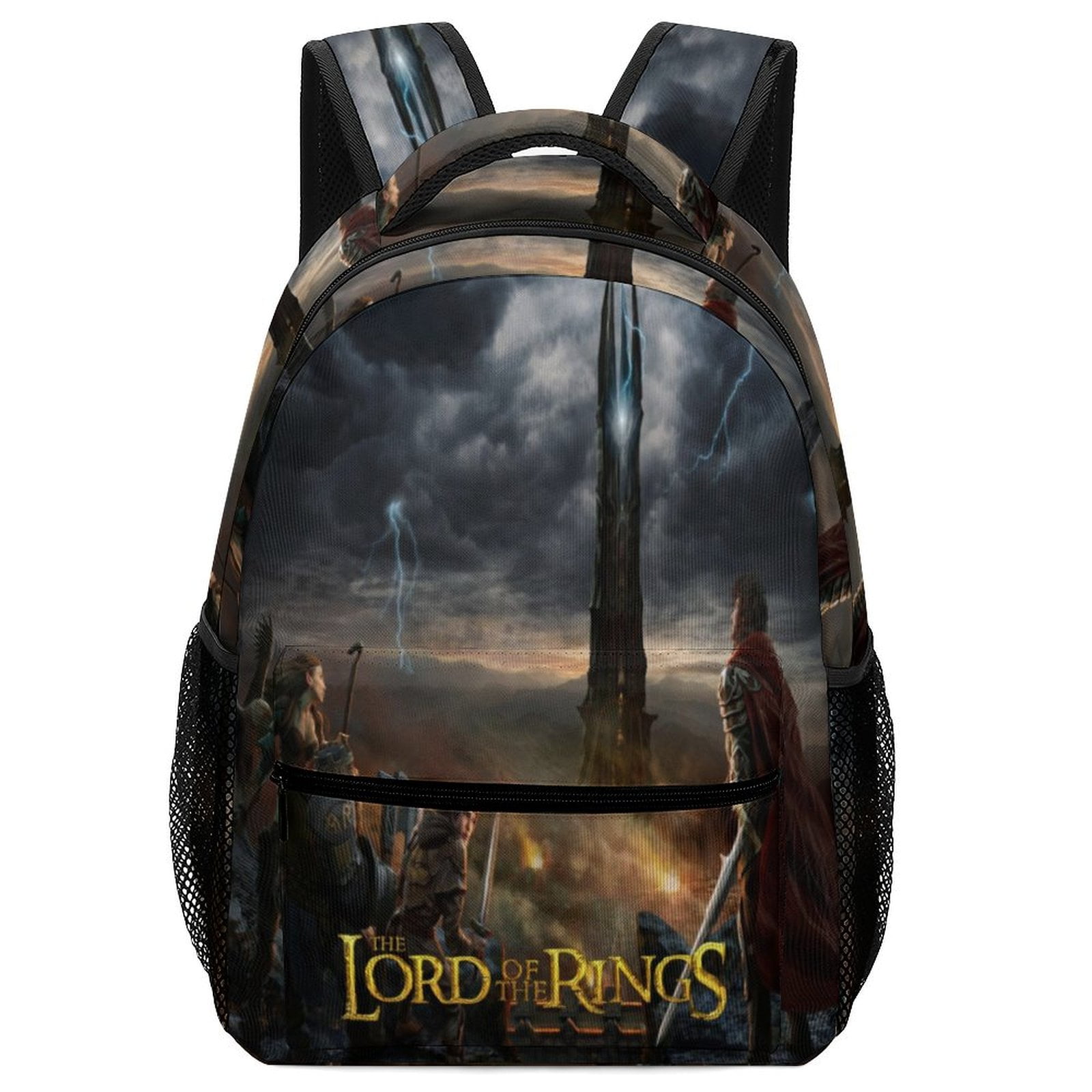 16.5In Lord of Ring Backpack with Front Pocket Cartoon Backpacks Travel ...