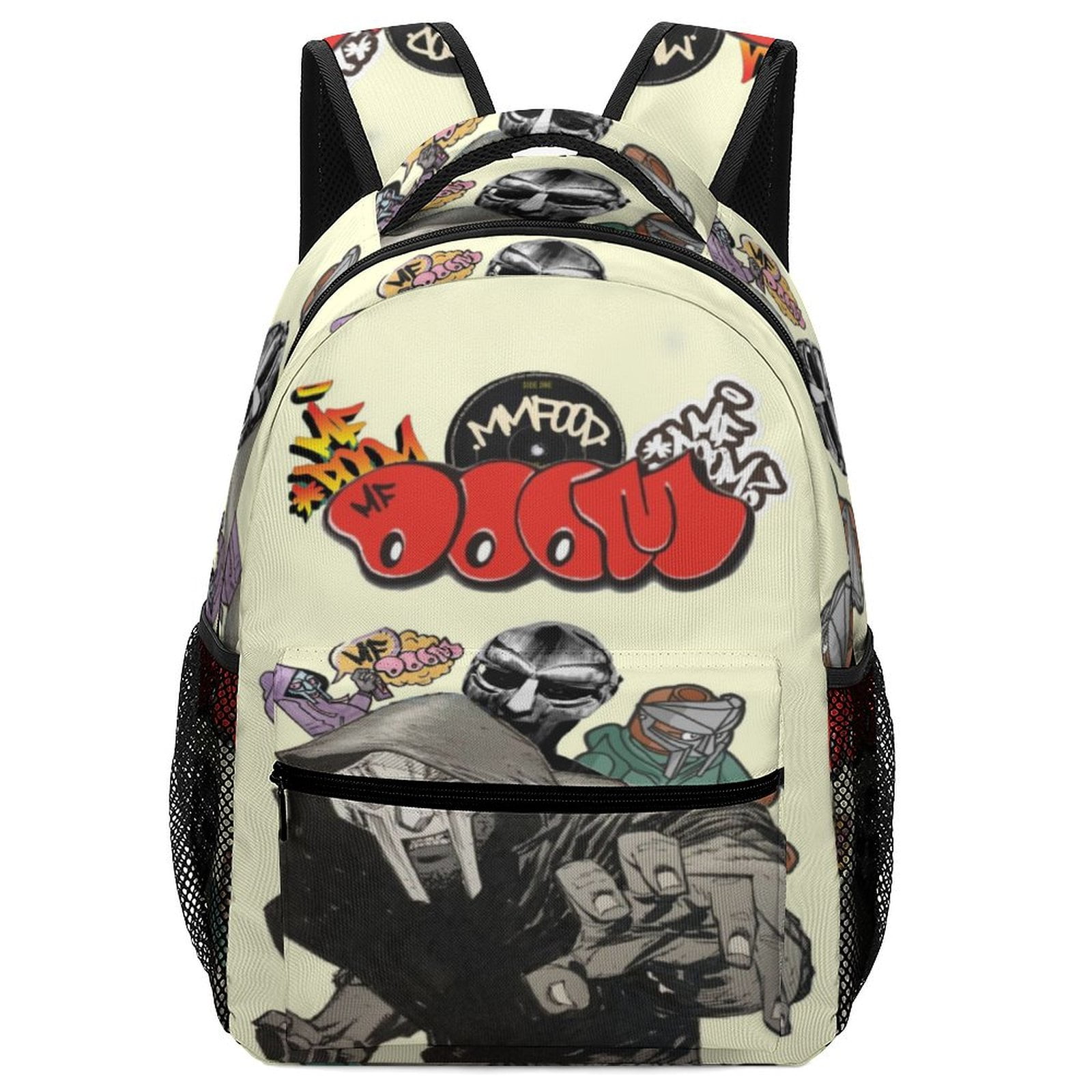 16.5In Mf Doom Backpack with Front Pocket Cartoon Backpacks Travel ...