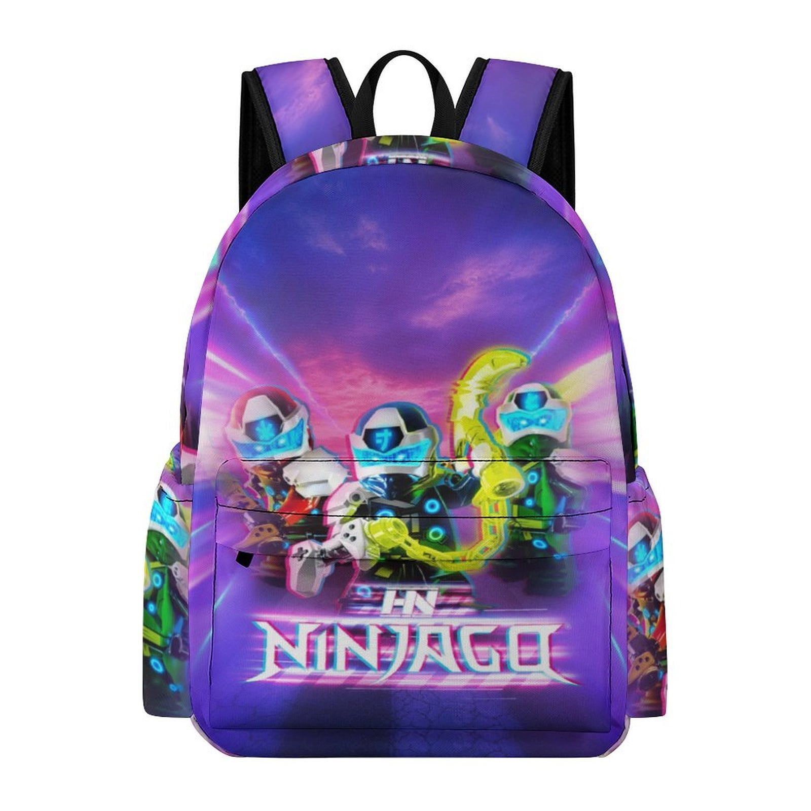 16.5In Ninj-,AG0 Backpack Front Pocket Cute Knapsack Cartoon Daypack ...